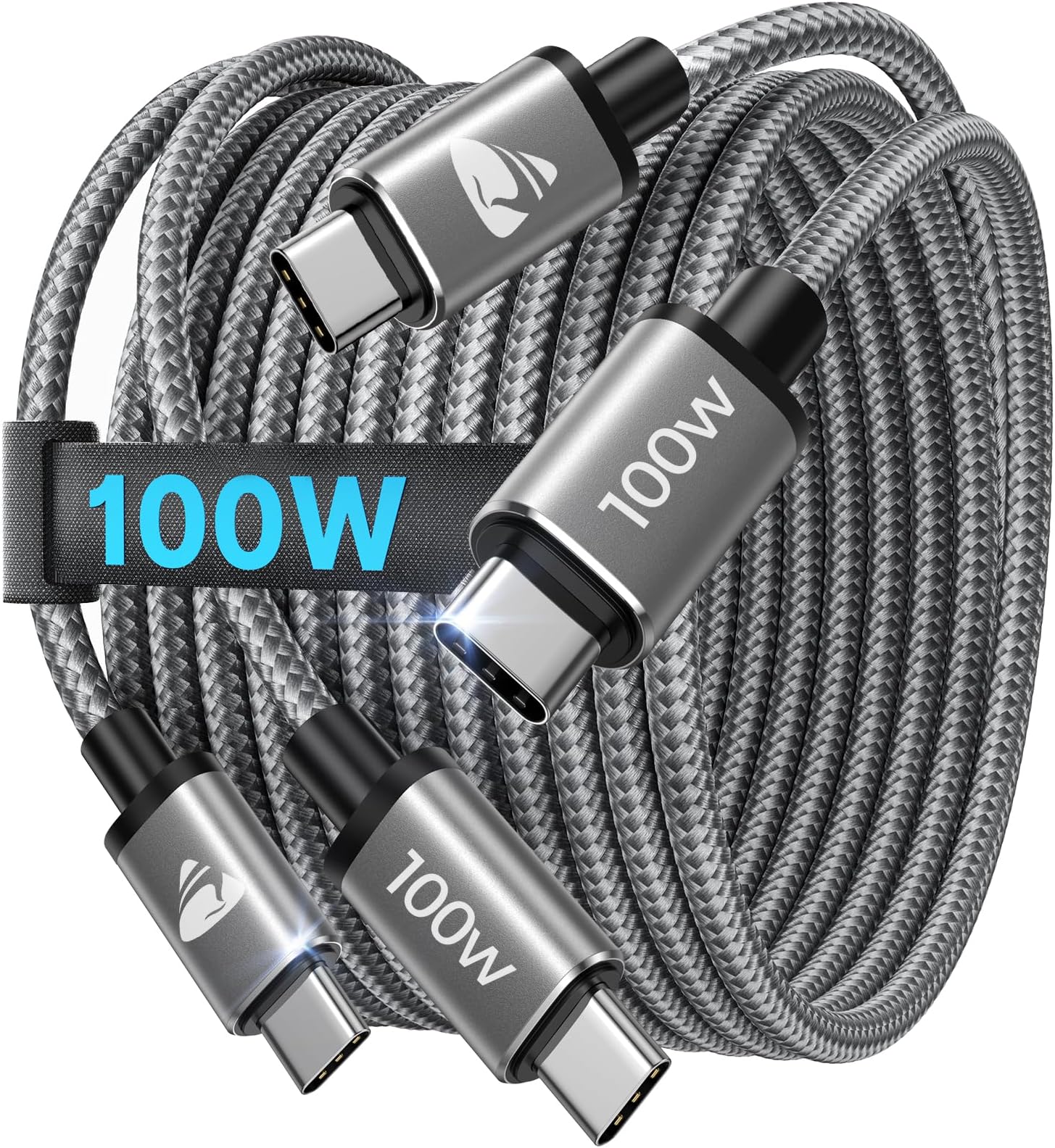 Amazon.com: Aioneus USB C to USB C 100W 5A Fast Charging Cable (6FT ...