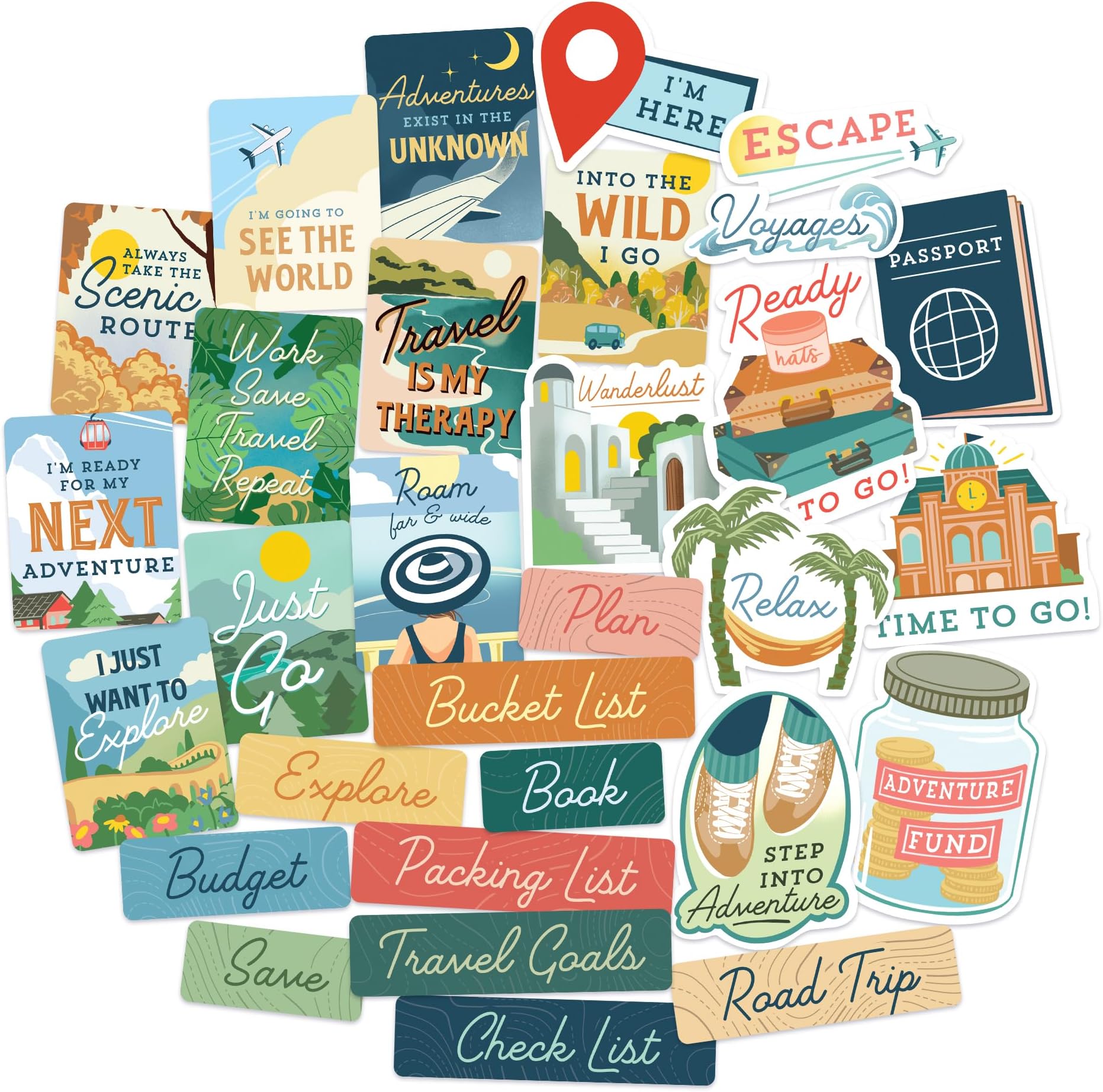 Amazon.com: Navy Peony Bloom & Grow Vision Board Stickers (340 Stickers ...