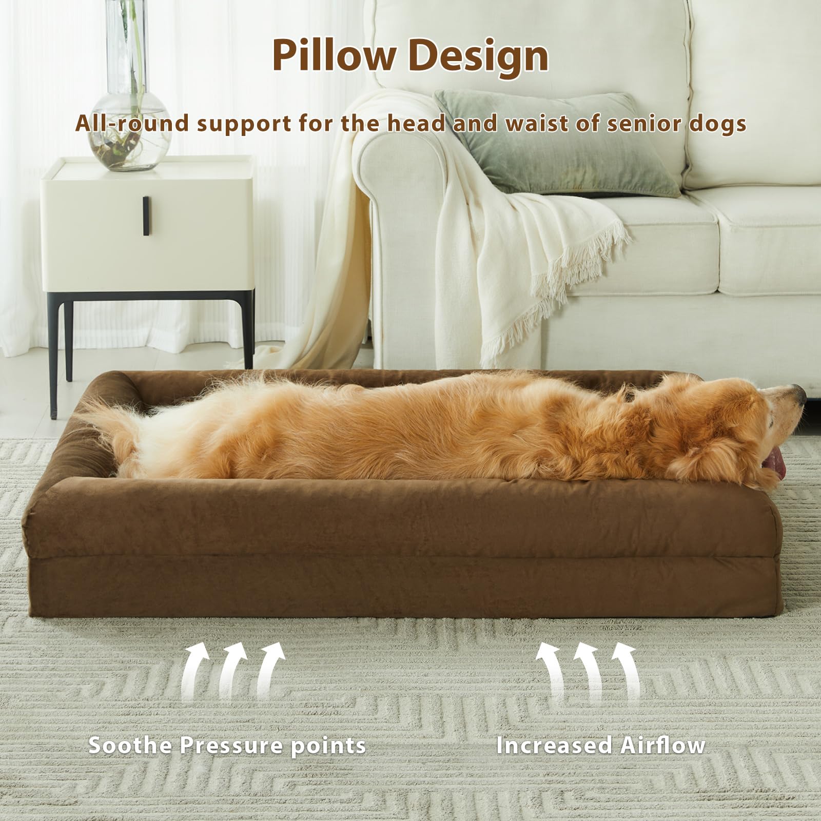 Snapklik.com : BFPETHOME Extra Large Orthopedic Dog Bed