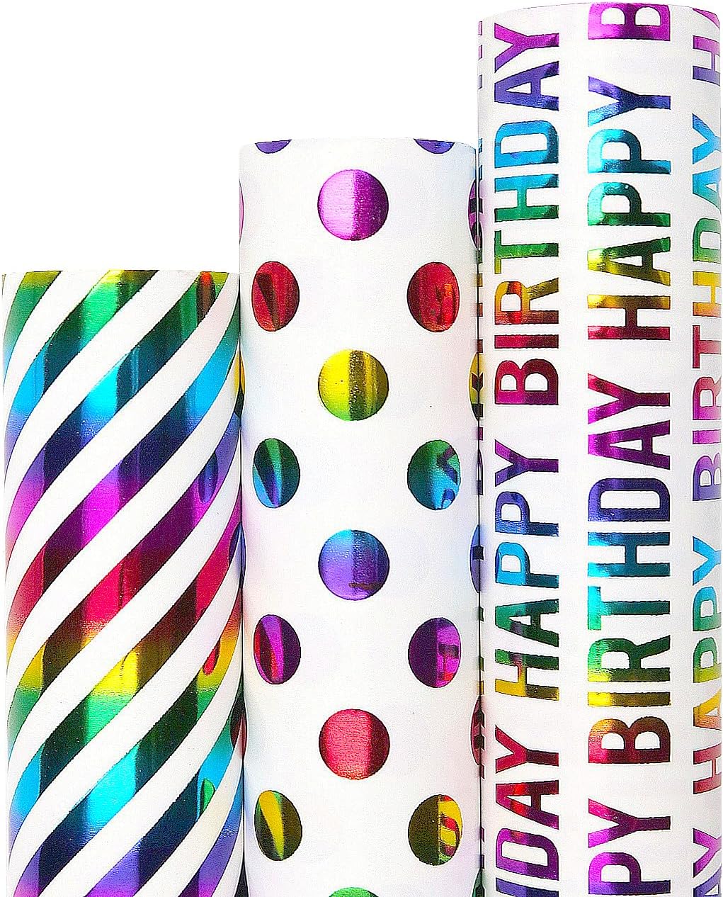 Amazon.com: Blavermant Birthday Wrapping Paper Rolls, Gift Wrapping ...