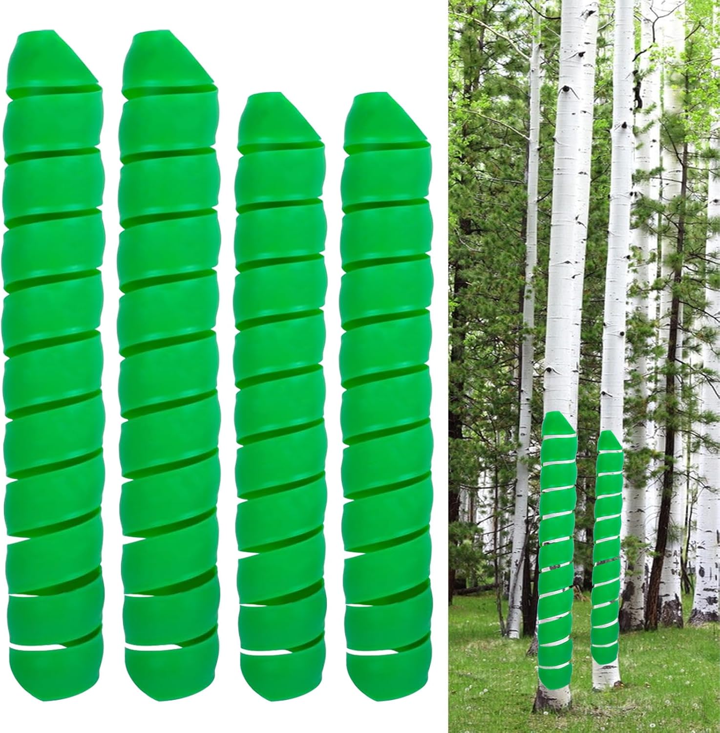 Amazon.com : 4 PCS Tree Trunk Protector, Spiral Tree Guards for ...
