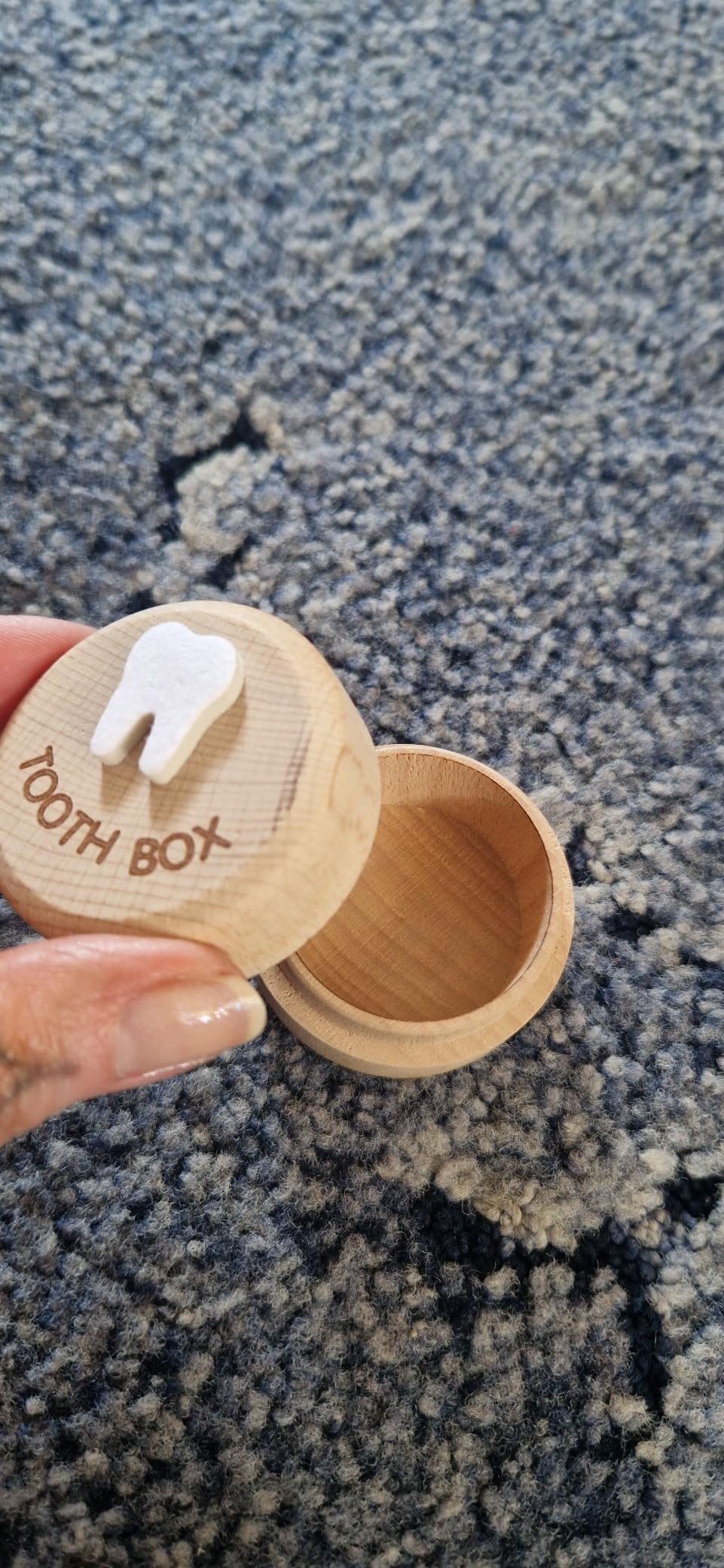 Tooth Fairy Savers Box for Kids - Wooden First Tooth Keepsake Boxes ...