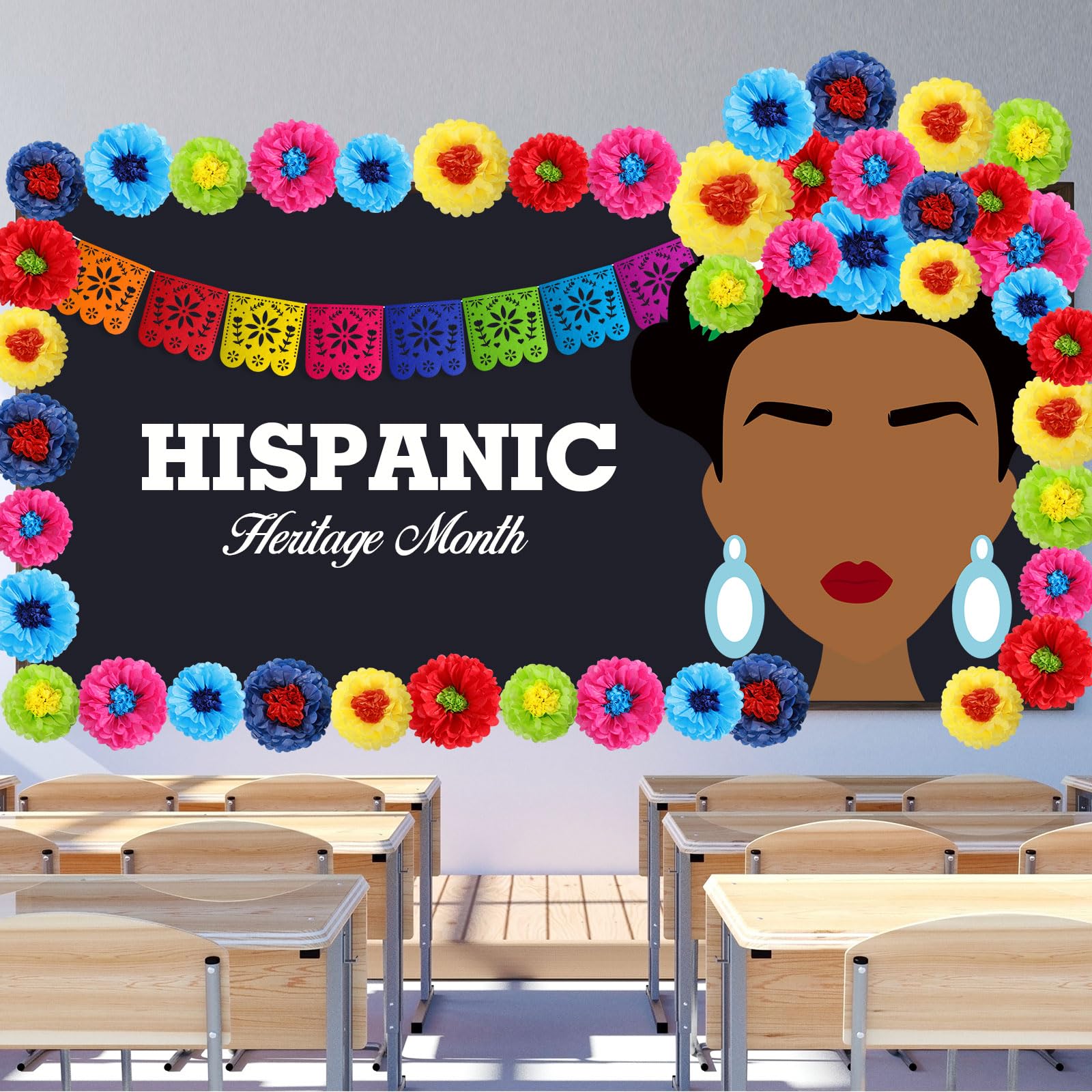 Amazon.com: Mooliwe 23 Pcs Hispanic Heritage Month Bulletin Board ...