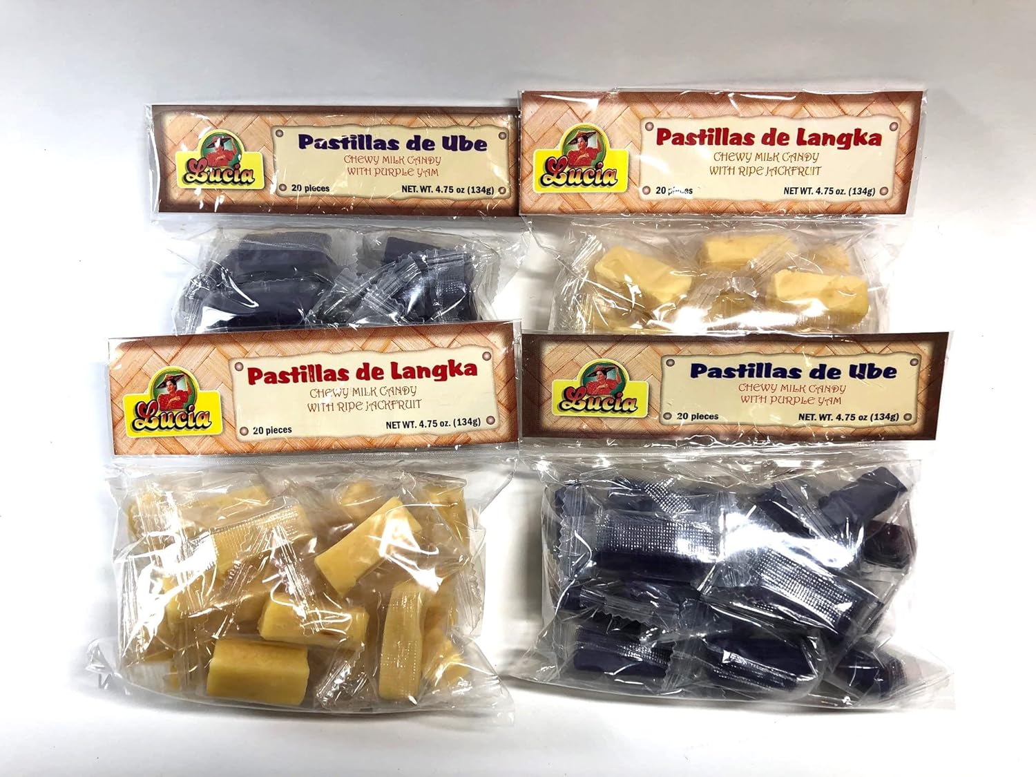 Amazon.com : Lucia Pastillas UBE and LANGKA 4-Pack (2 each flavor ...