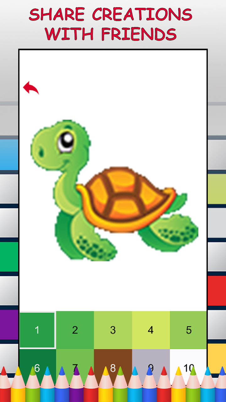 Turtles Color by Number - FREE Pixel Art Game - Coloring Book Pages ...