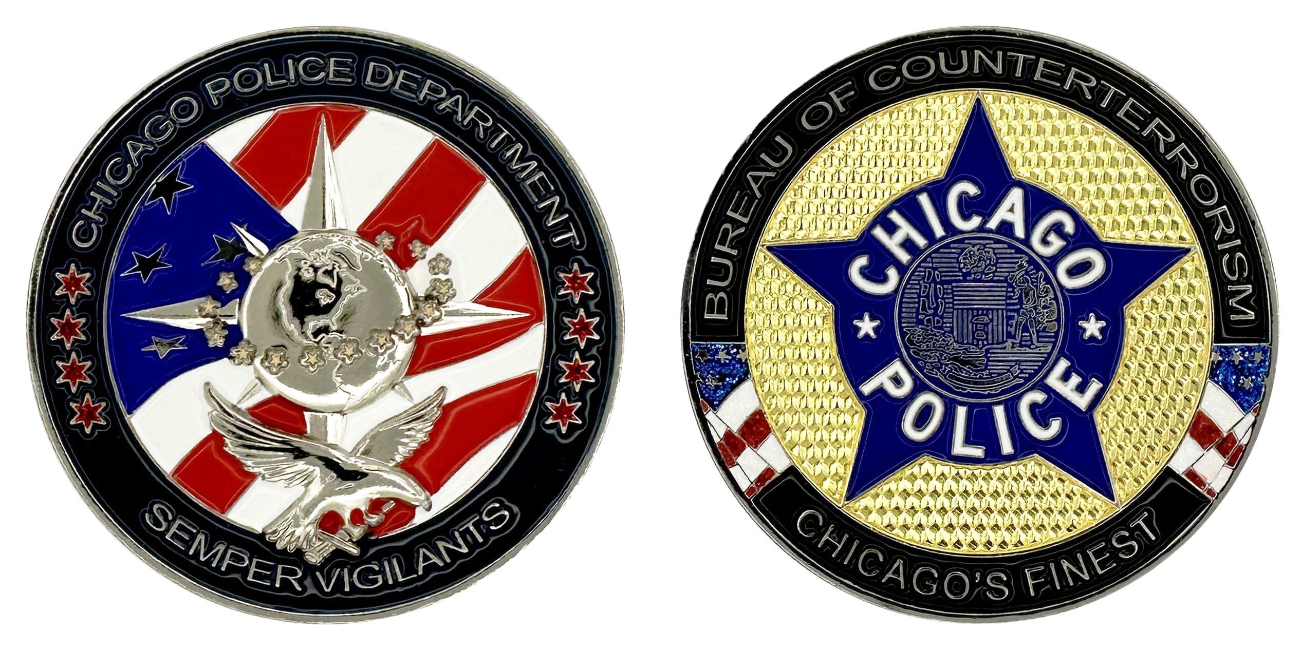 Amazon.com: Chicago Police Challenge Coin: Bureau of Counterterrorism ...