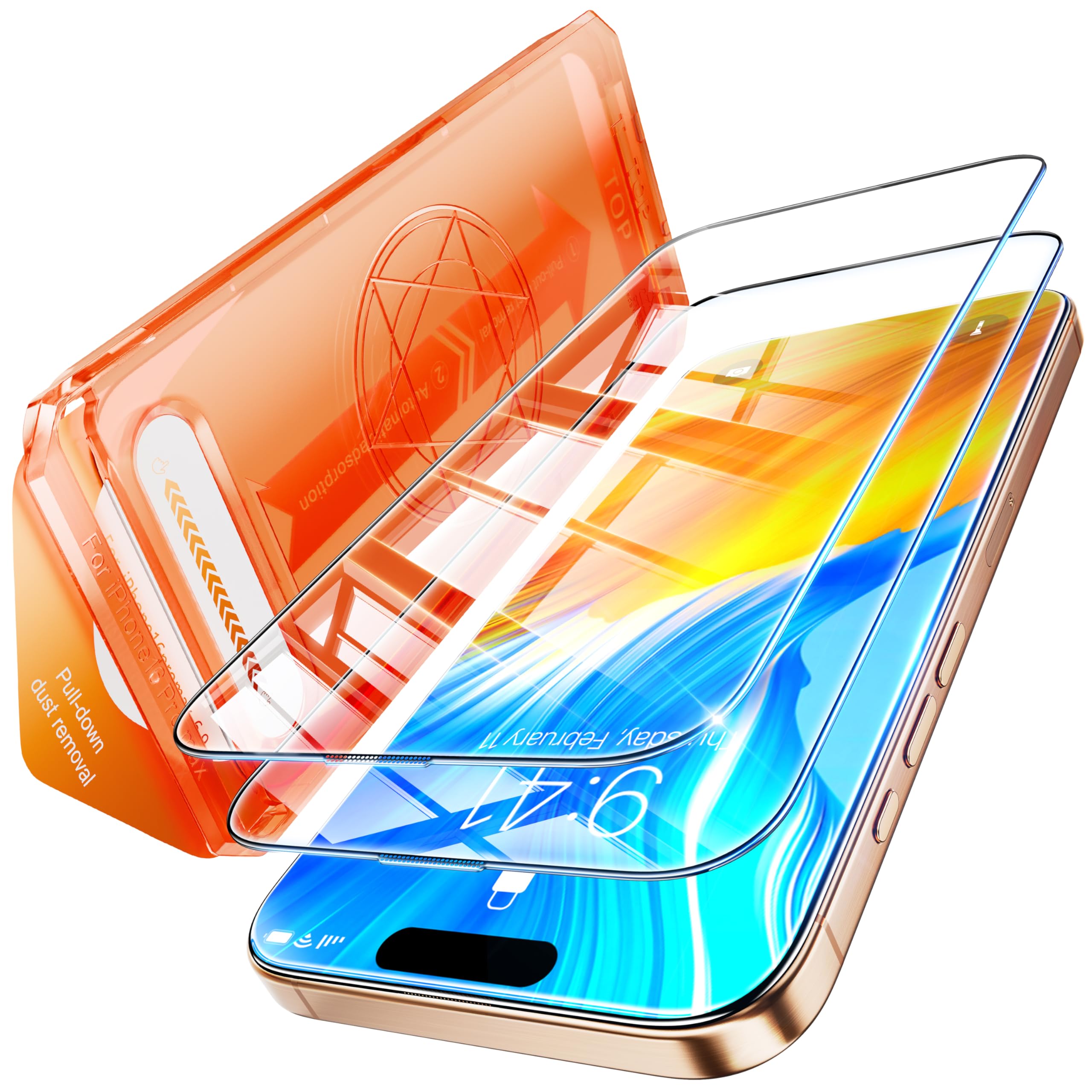 Amazon.com: Ragdo DiamondClear Glass for iPhone 16 Pro Max Screen ...