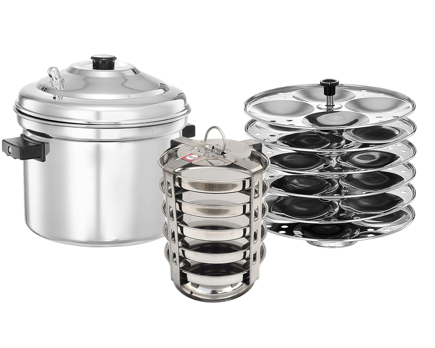 BLeaf Stainless Steel-Jointless Idli cooker (Induction & Standard) with ...