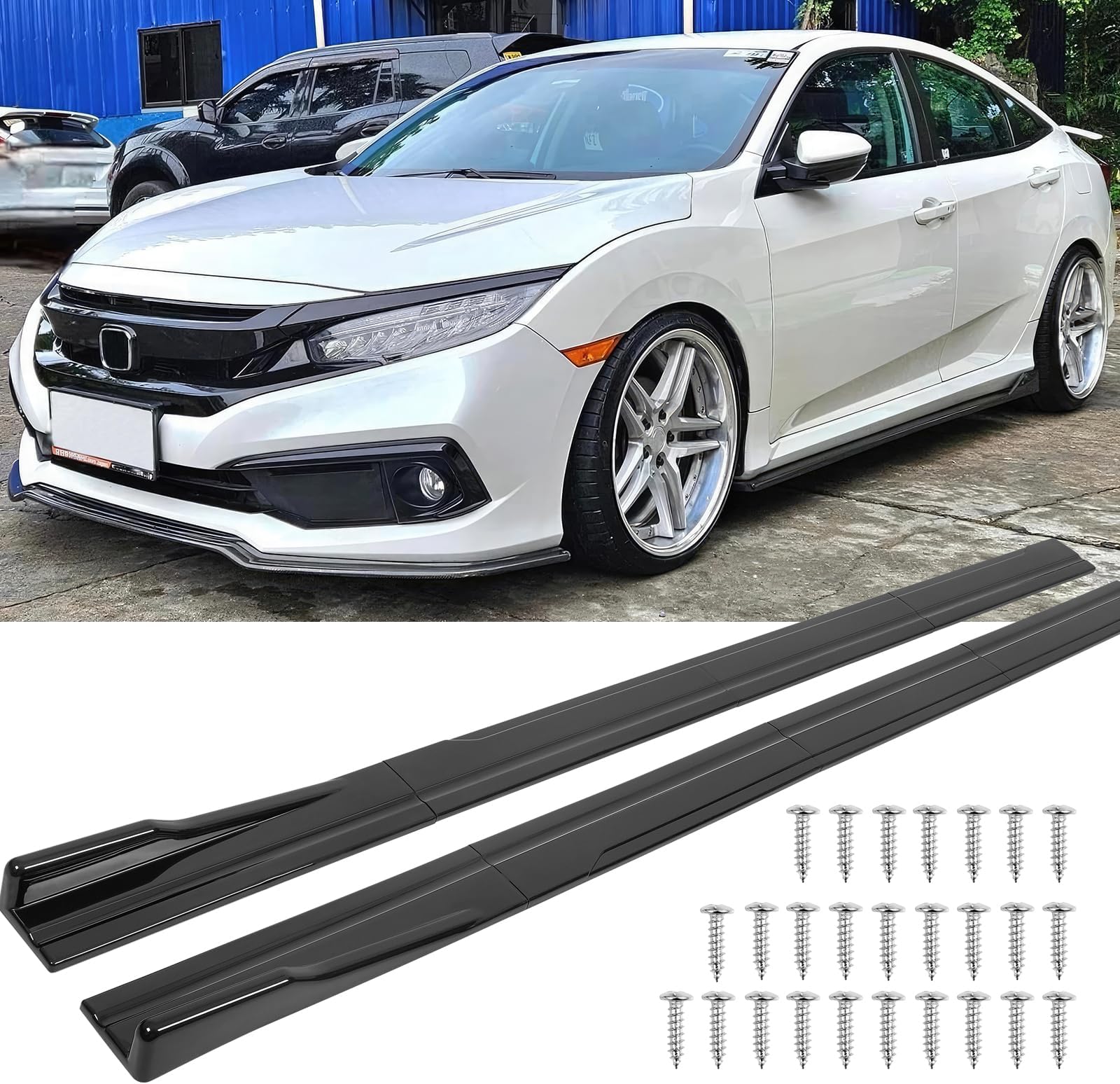 Amazon.com: Machgrin Universal Car Front Bumper Lip Spoiler Body Kits ...