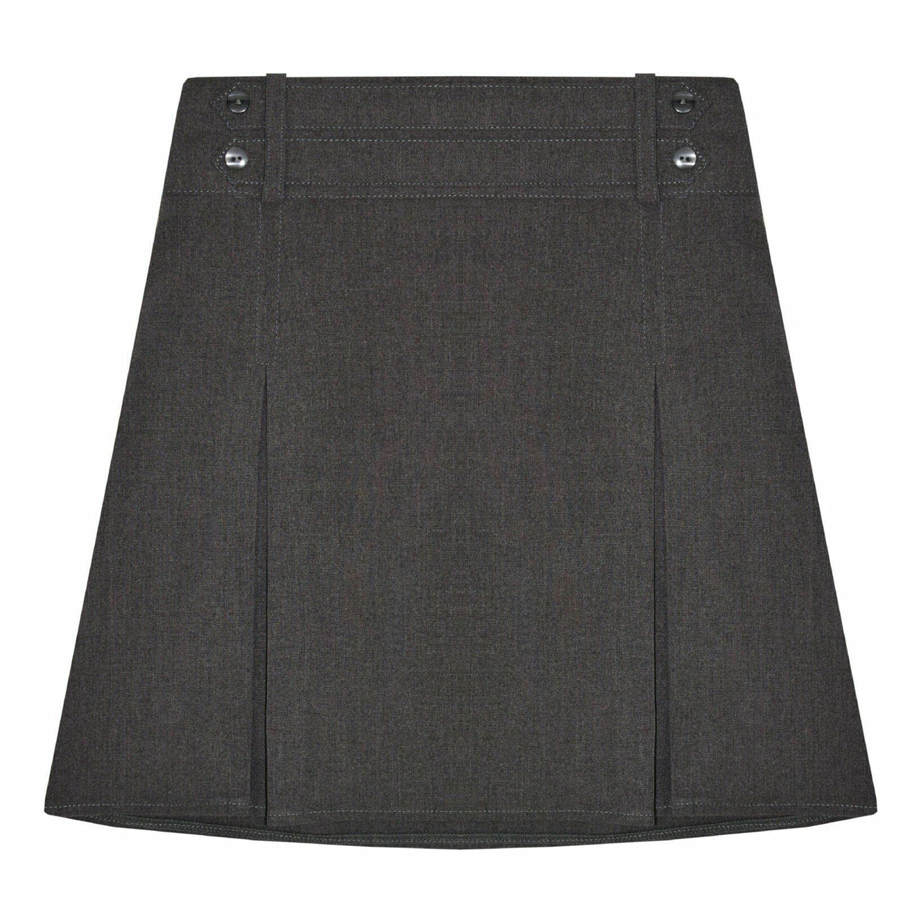 Buy Girls 4 Button School Uniform Pleated Skirt Black Skirt School Girl ...