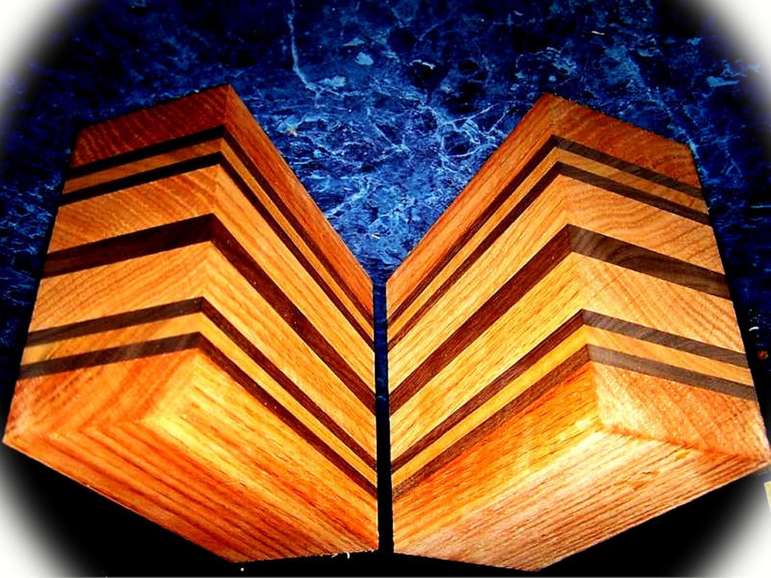 Amazon.com: New Pack of One (1) Red Oak/Cherry/Walnut Laminated Bowl ...