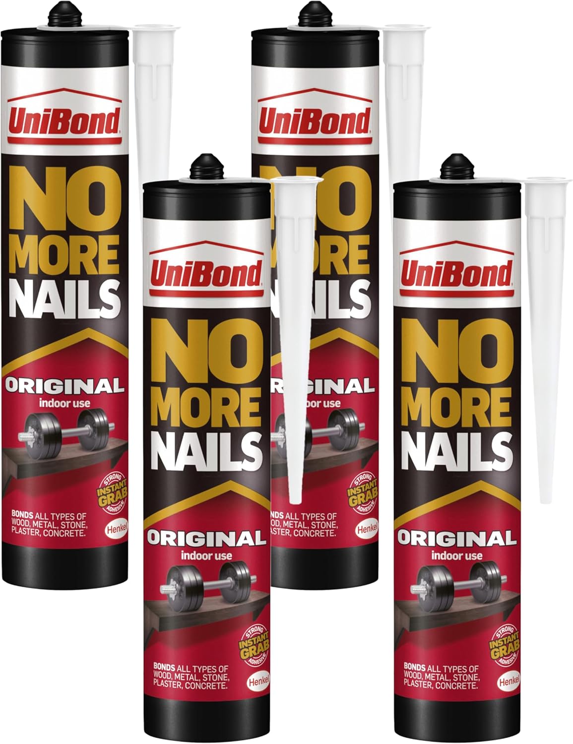 UniBond No More Nails Original, Heavy-Duty Mounting Adhesive, Strong ...