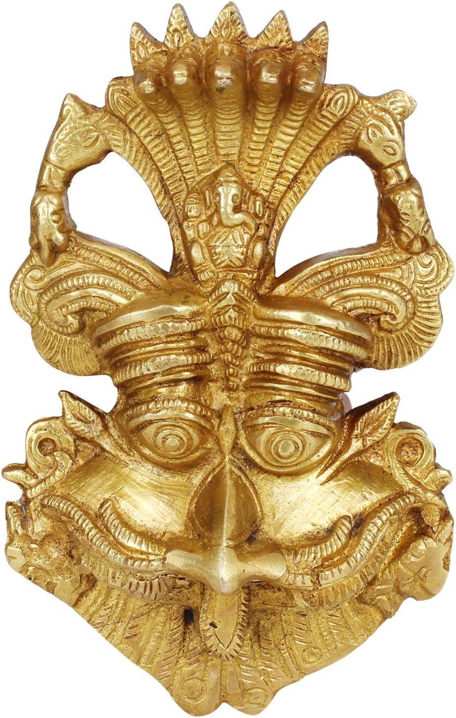 Two Moustaches Yali Brass Wall Hanging, Evil Eye Protector, Hangings ...