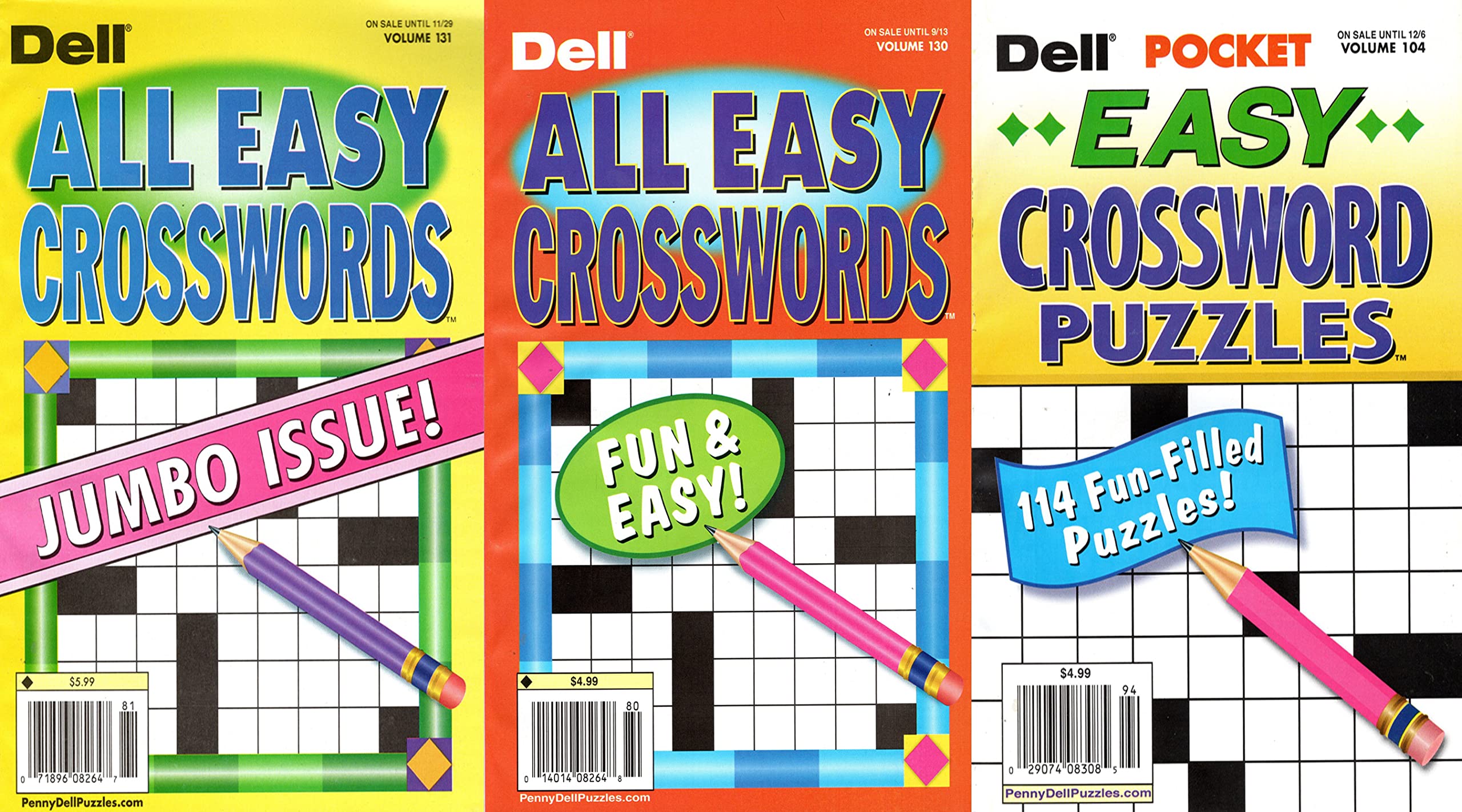 Pack Of 3 Dell All Easy Crosswords: Dell: Amazon.com: Books