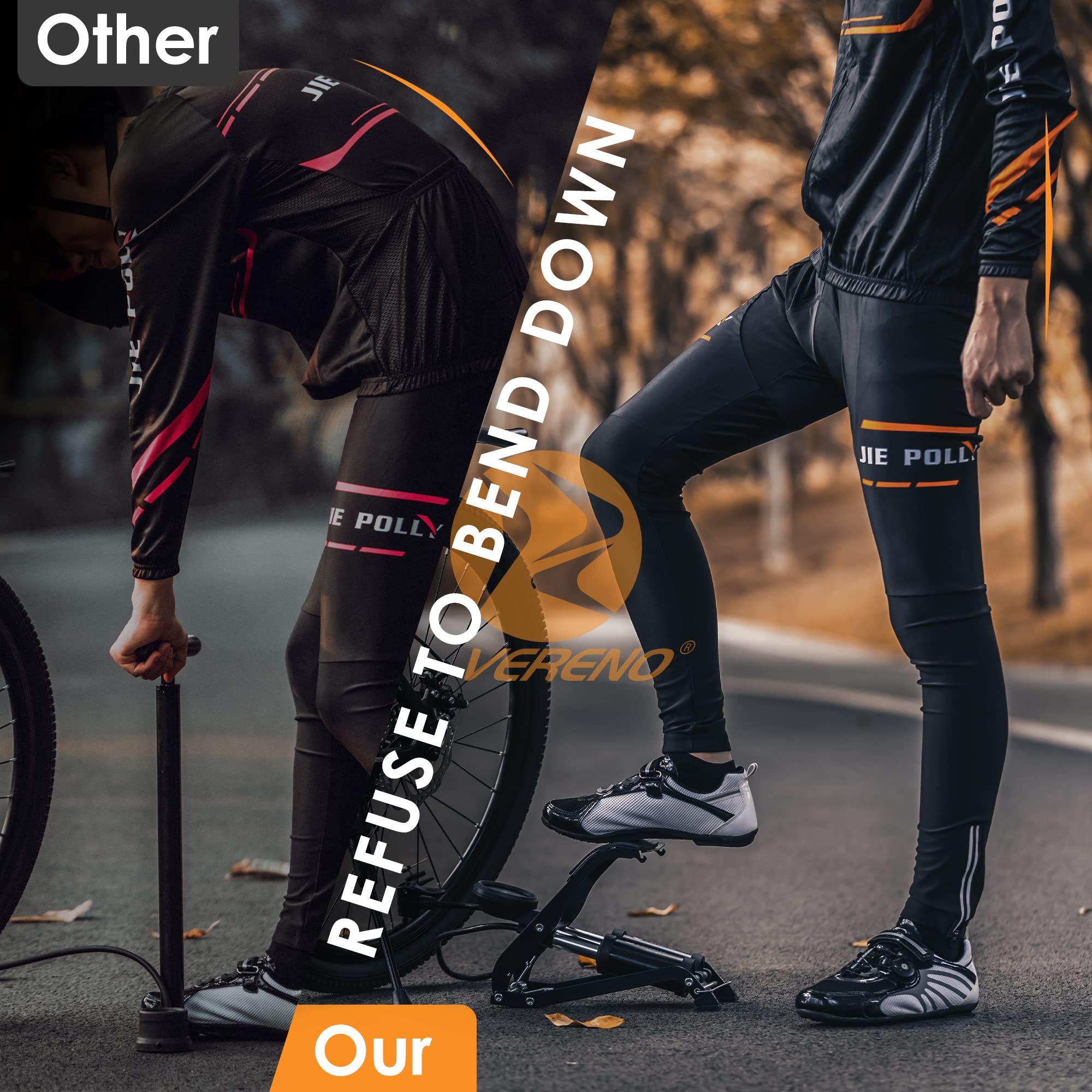 VERENO Bike Pump with Gauge, Bicycle Pump with Presta & Schrader Valves ...