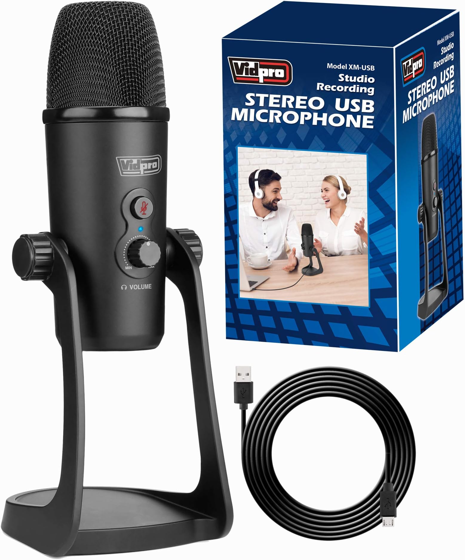 Amazon.com: Vidpro XM-USB Studio Recording USB Stereo Microphone for ...