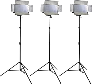 Amazon.com : CowboyStudio Three 500 LED Dimmable Lighting Light Panels ...