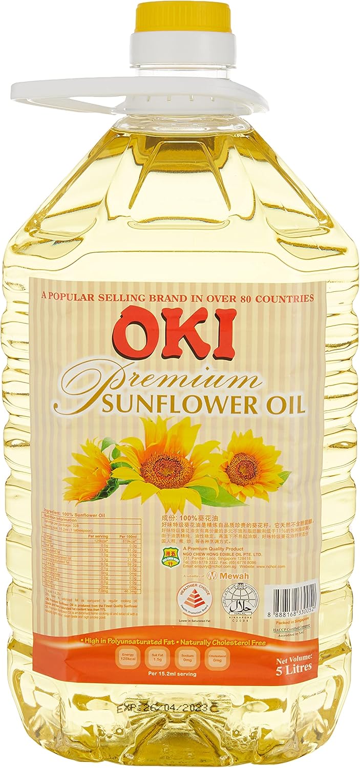 OKI Sunflower Oil, 5L : Amazon.sg: Grocery