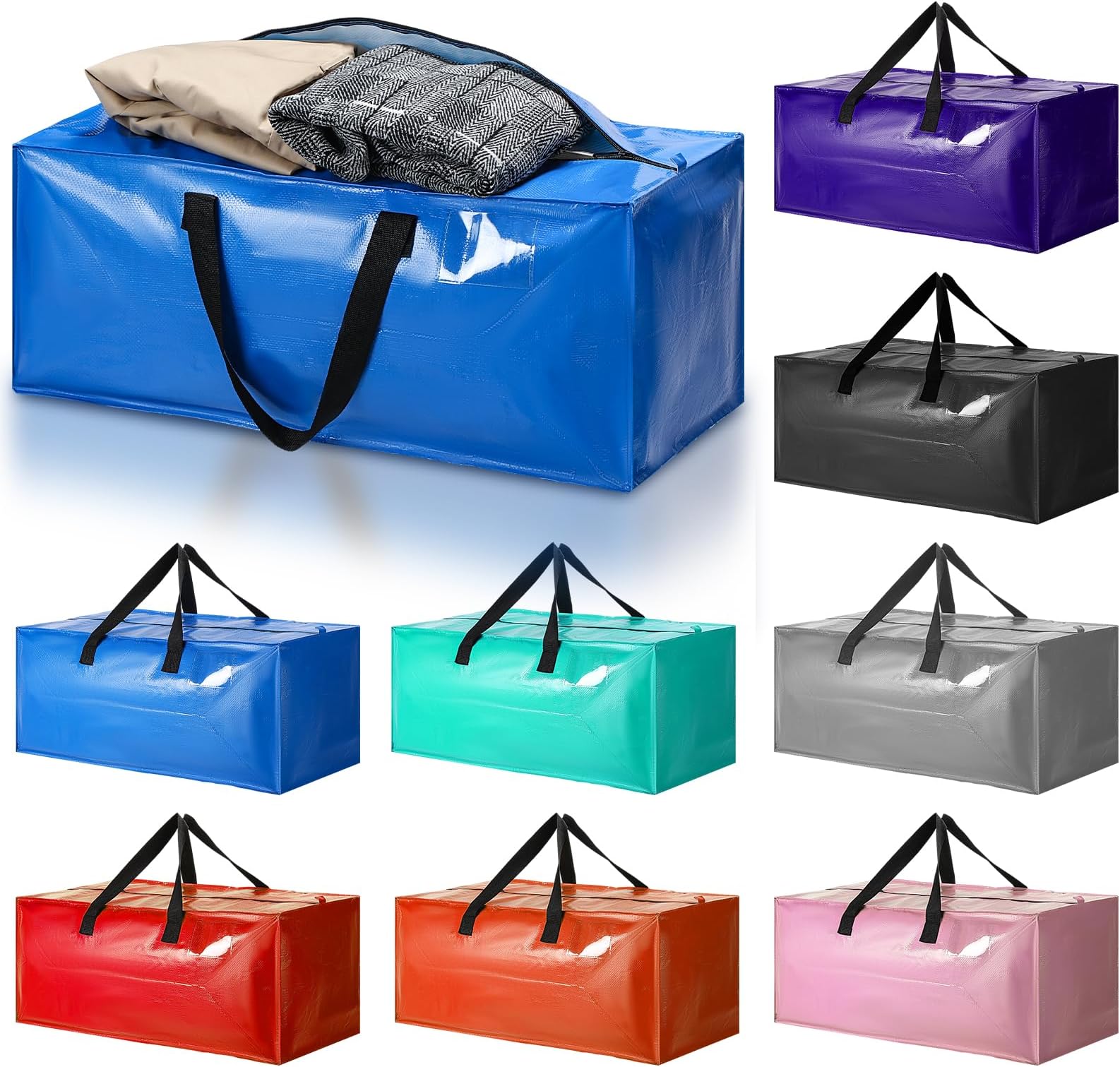 Amazon.com: Wesnoy 8 Pack Extra Large Moving Bags with Zippers and ...