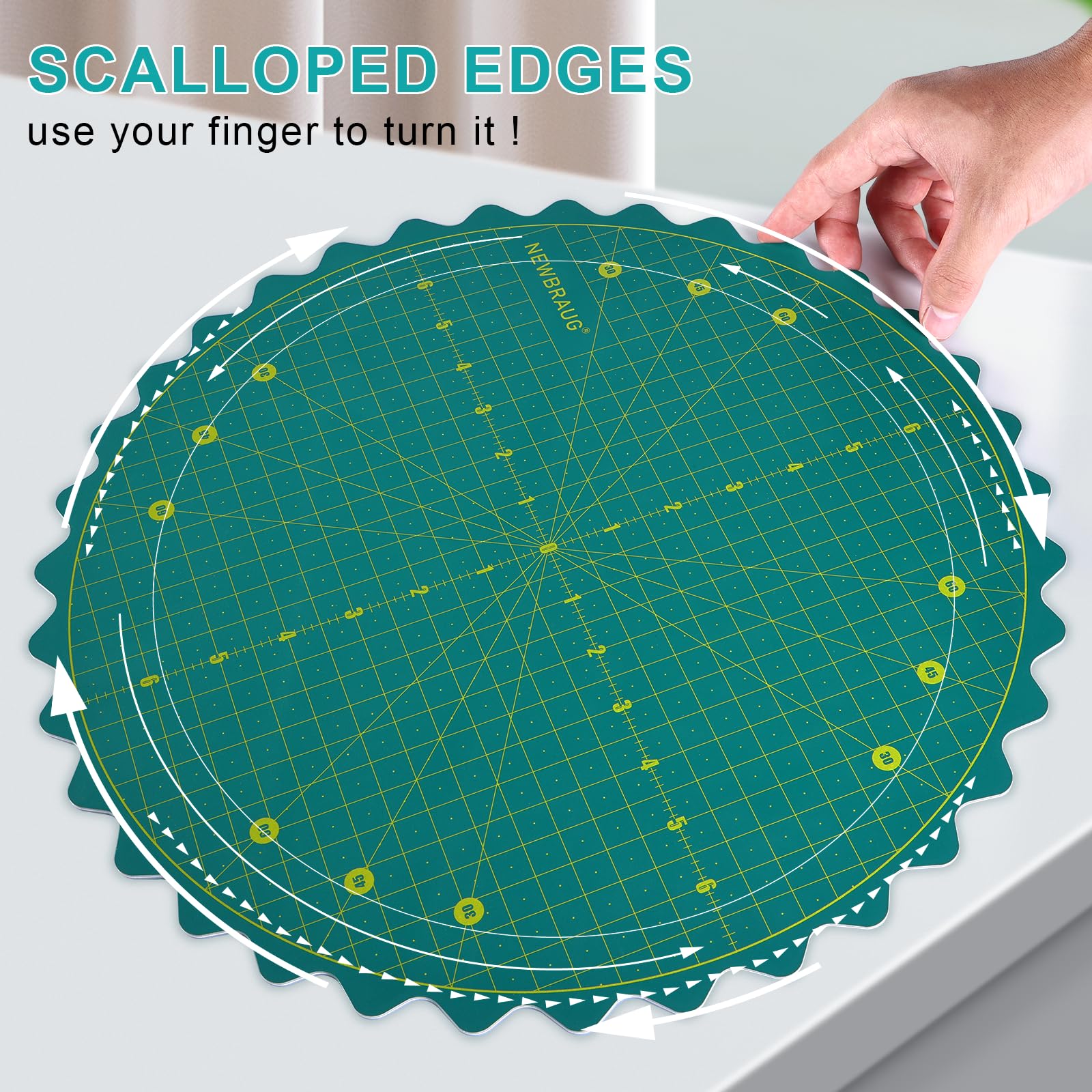 Snapklik.com : Round Rotating Cutting Mat 8, Self Healing Rotary ...