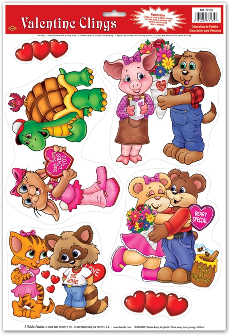 Amazon.com: Cuddly Critter Clings Party Accessory (1 count) (6/Sh ...