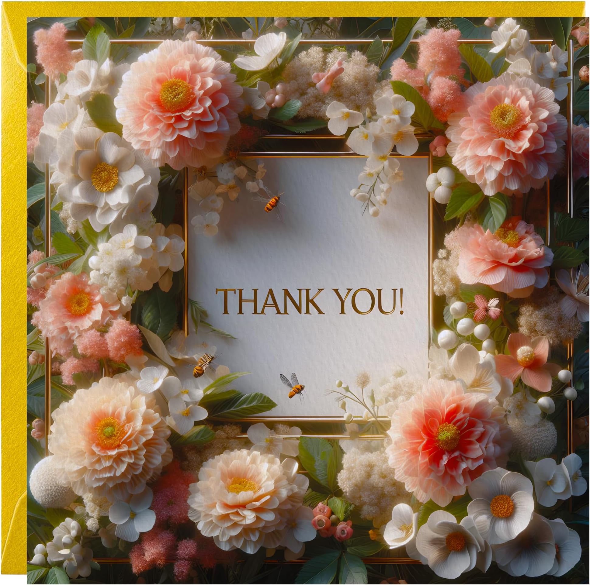 Amazon.com : LOOREEARTS Cute Single Thank You Card Flowers with ...