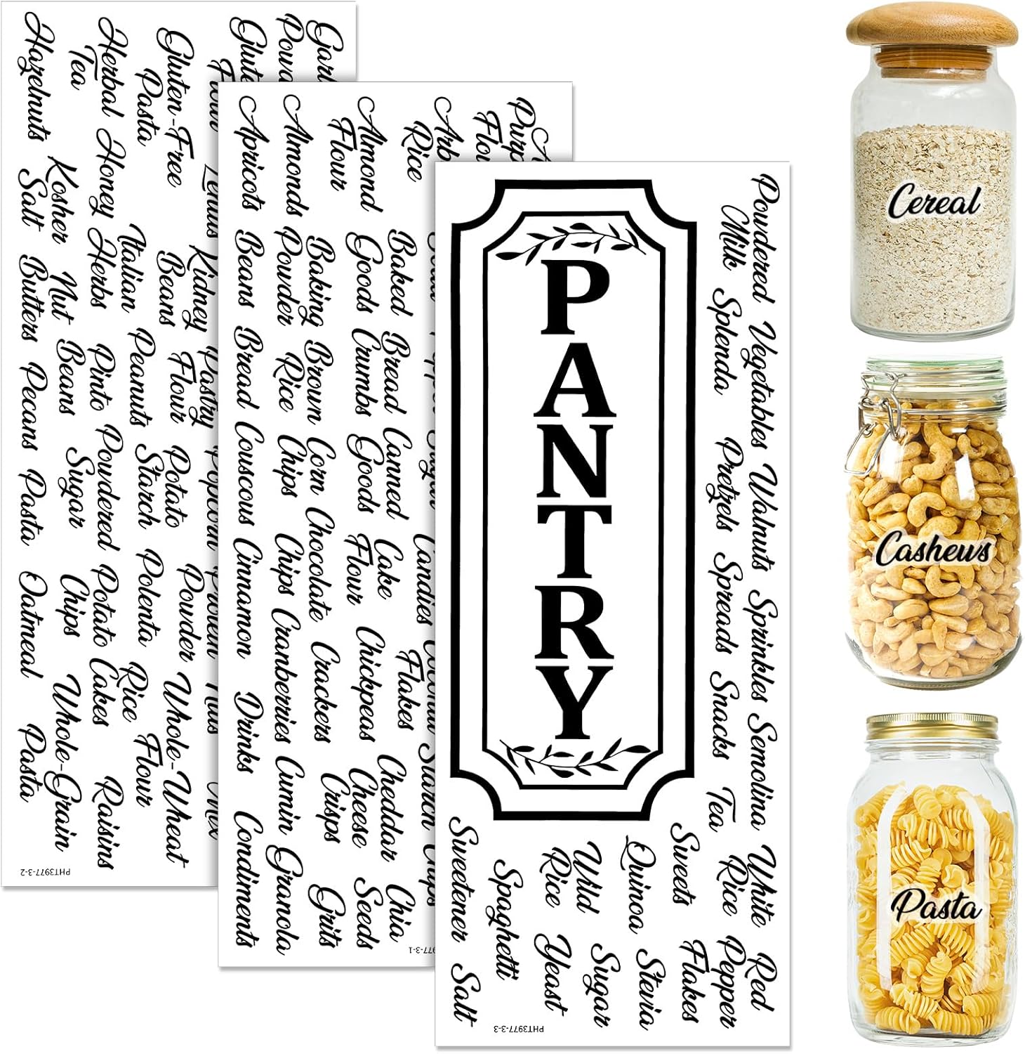 Amazon.com: Watersay 108 Pcs Pantry Decal and Labels Set 1 Vertical ...