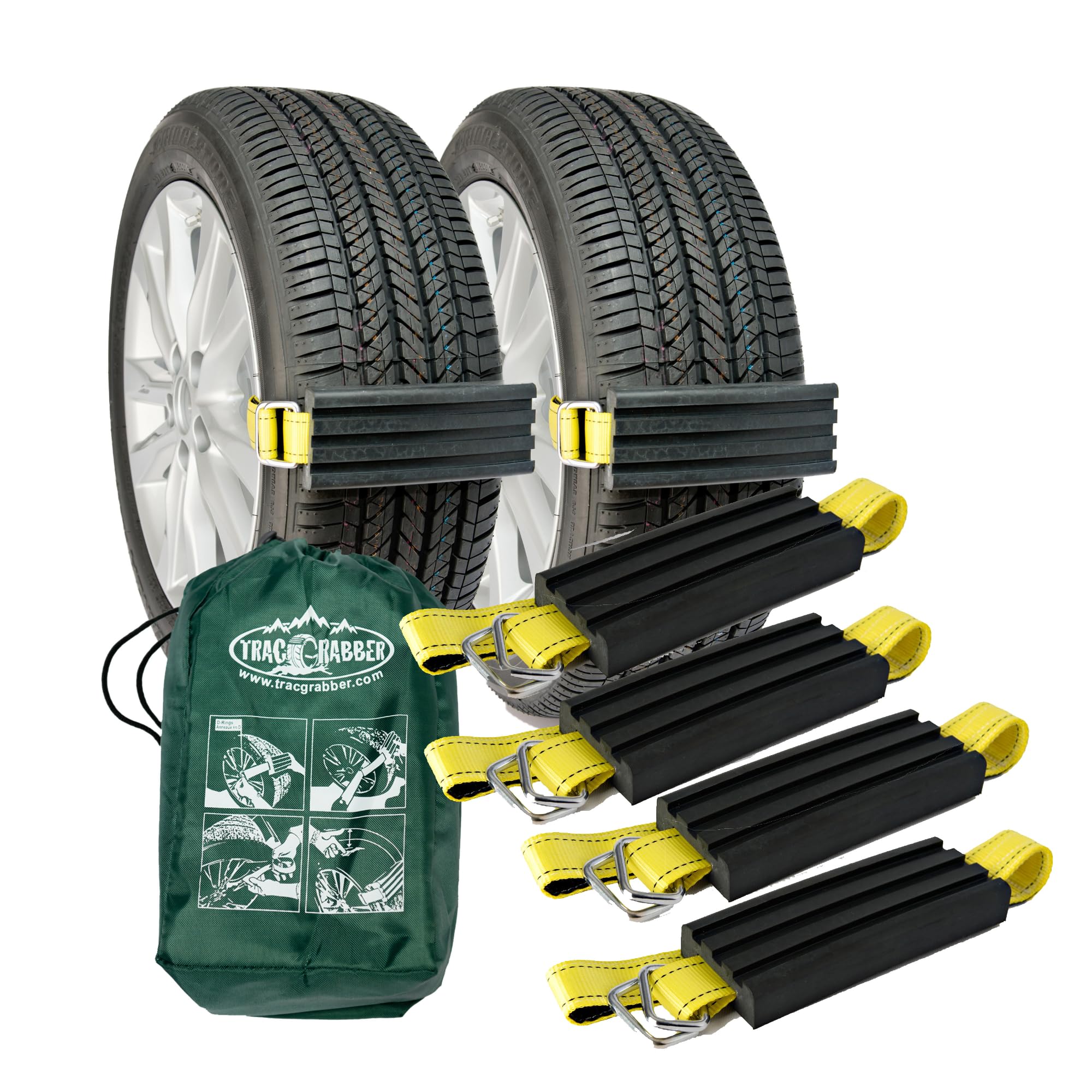 Amazon.com: TRACGRABBER Tire Traction Device for Cars & Small SUVs, Set ...