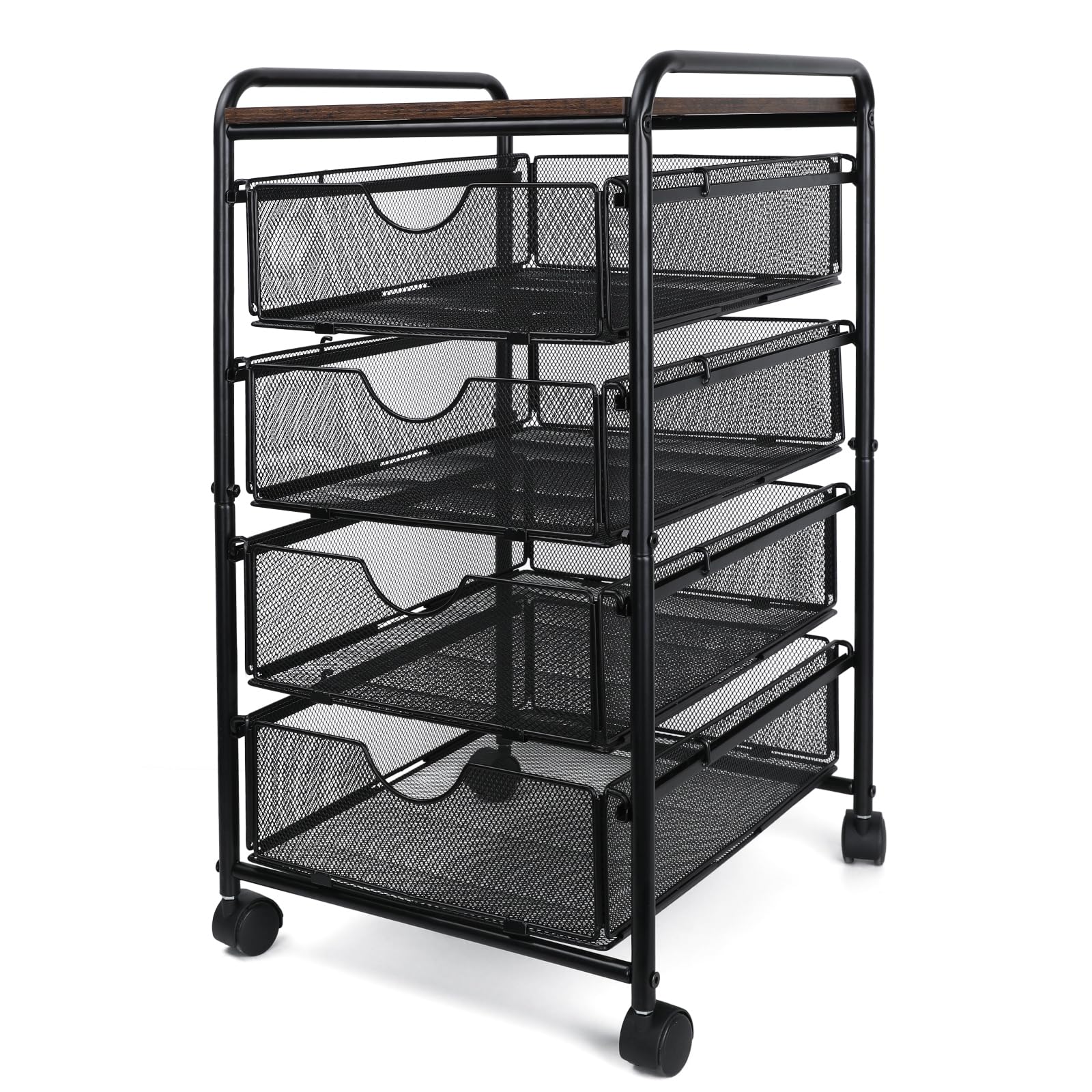EasyPAG Mesh File Storage Drawer Carts with 4 Swivel Casters Rolling ...