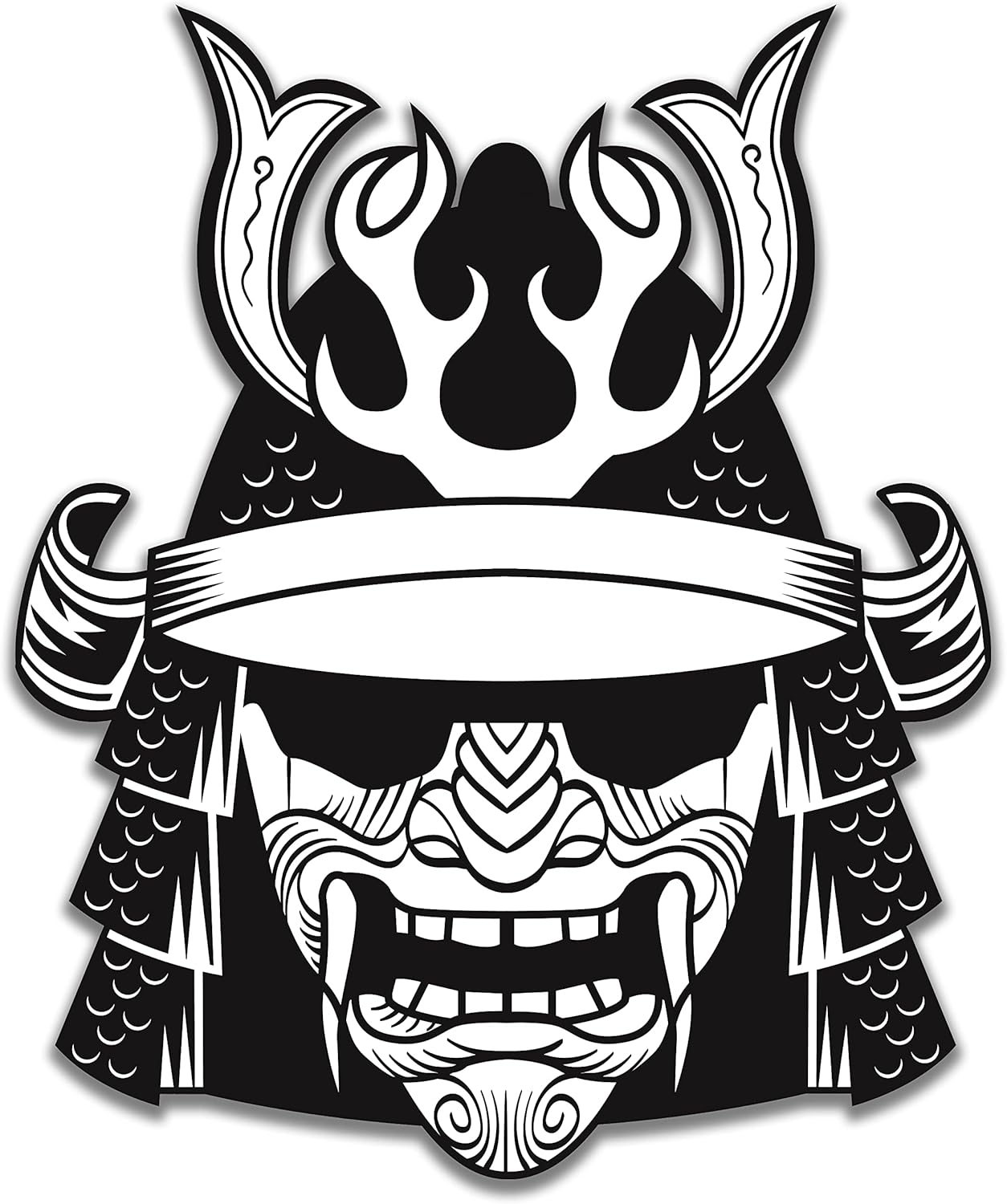 Amazon.com - Japanese Kabuto Helmet Sticker - Samurai Shogun Vinyl ...