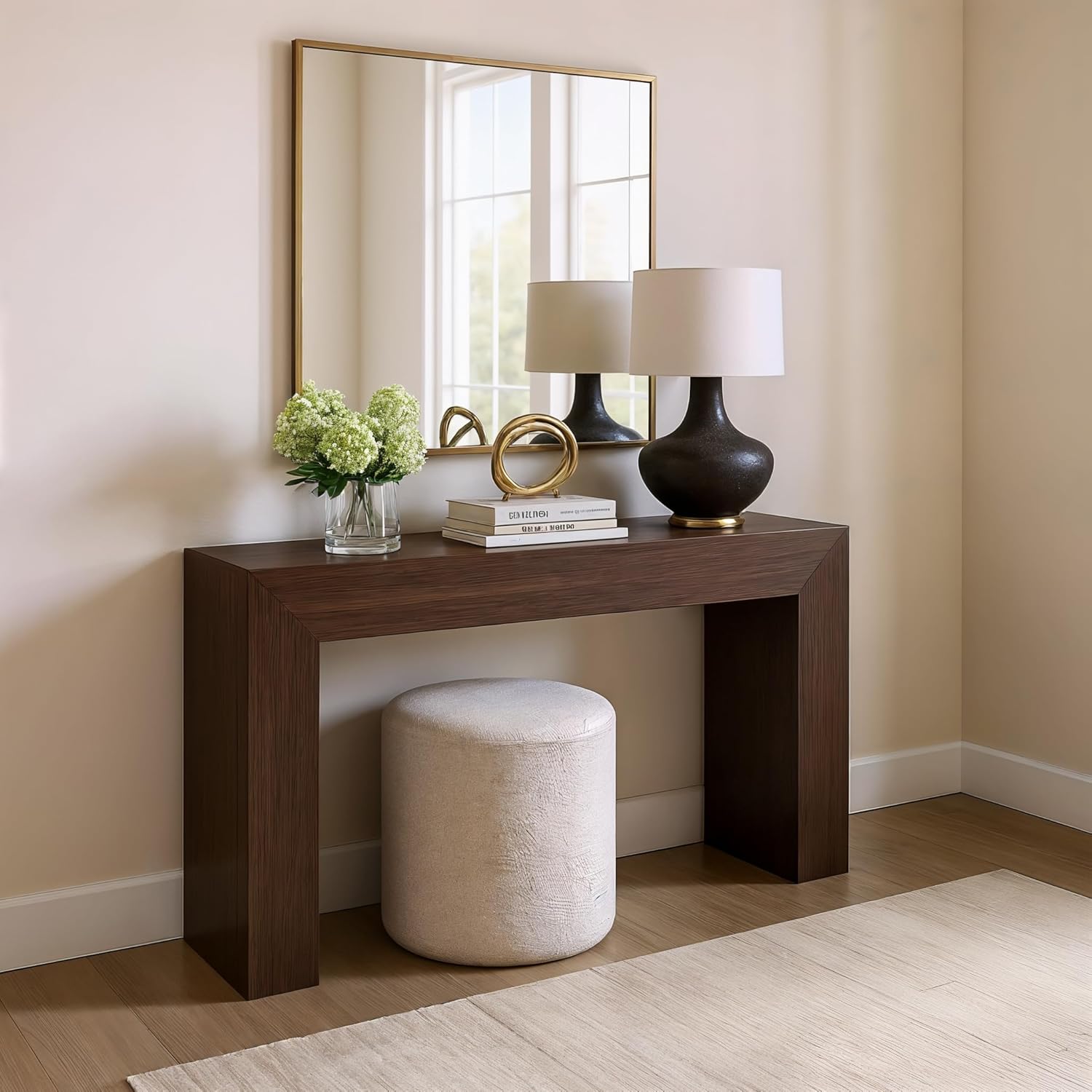 Amazon.com: Plank+Beam Grand Console Table, 56 Inch Solid Wood Modern ...