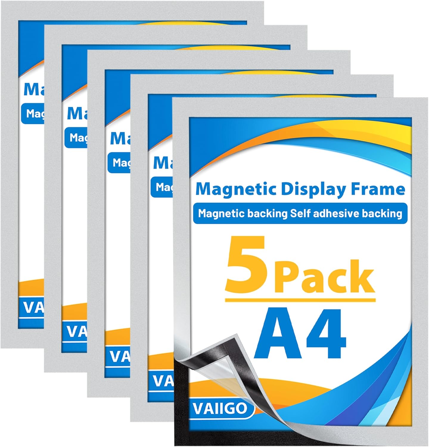 VAIIGO A4 Self Adhesive Magnetic Display Frame, Magnetic Paper Holder ...