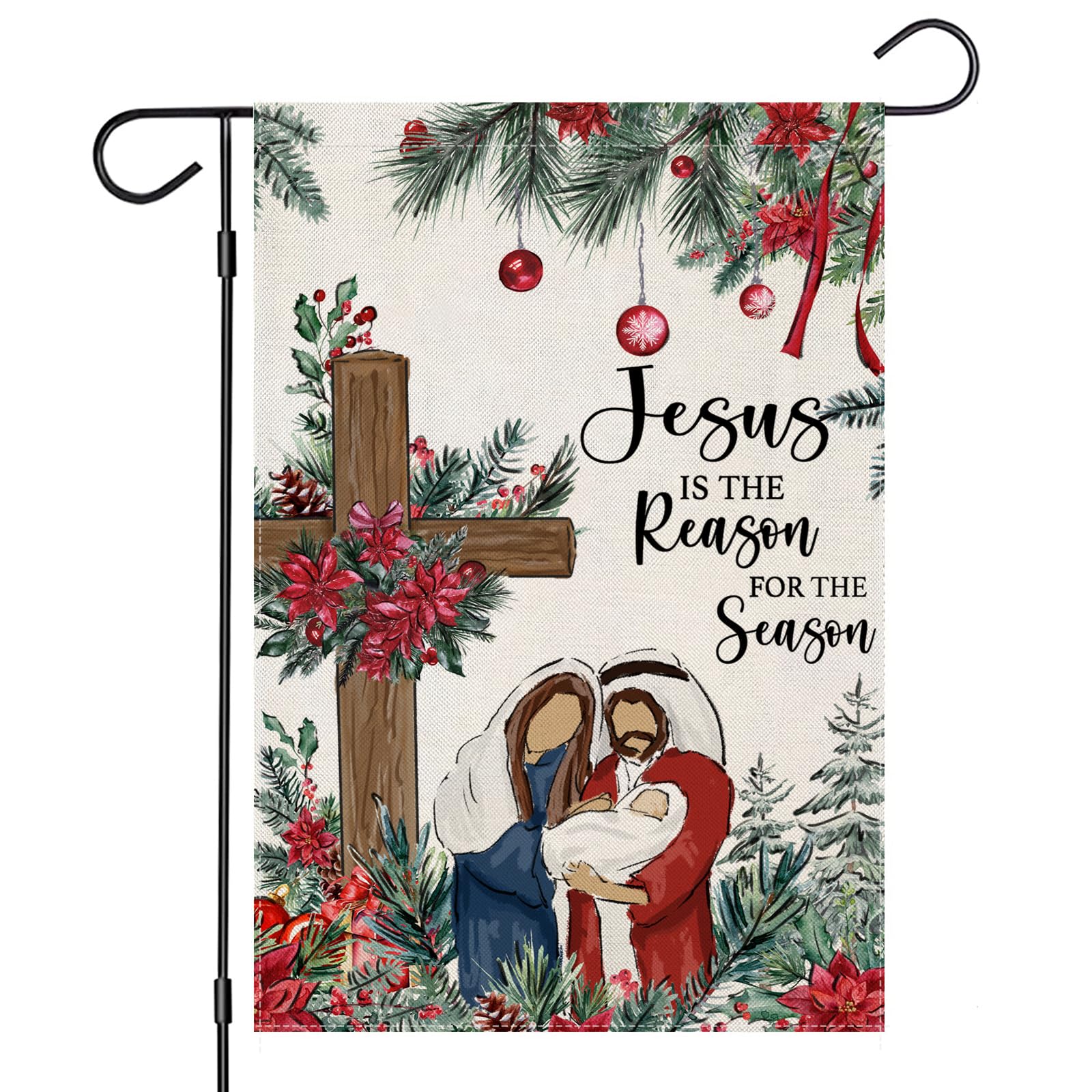 Amazon.com : EKOREST Merry Christmas Garden Flags 12x18 Inch Double ...