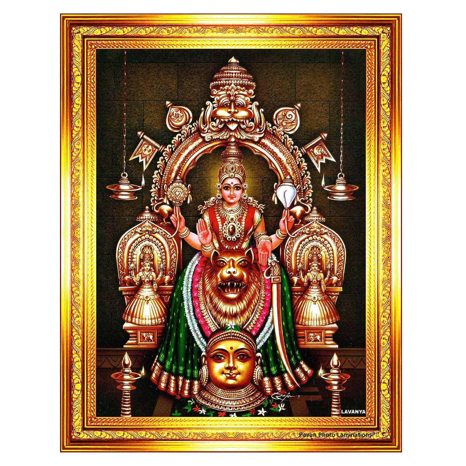 Pavan Photo Laminations Sri Mookambika Devi Amman Mukambika Kollur Wall ...