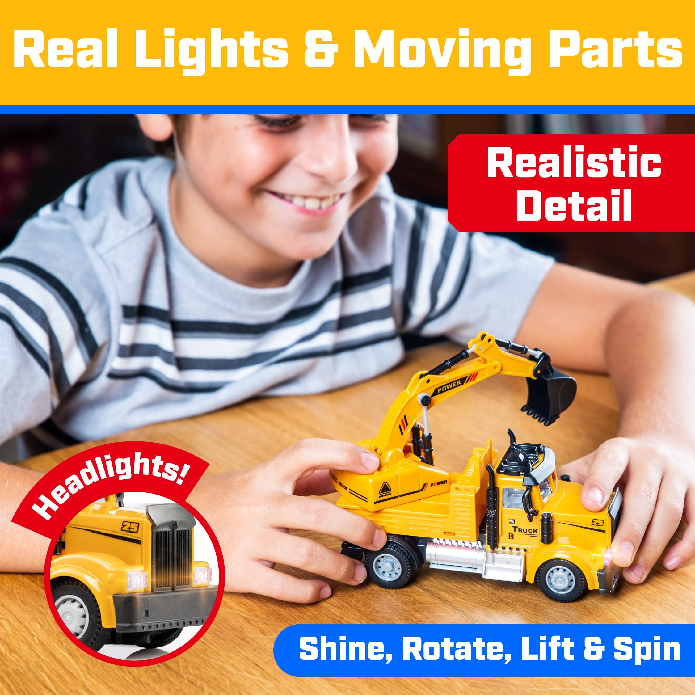 Snapklik.com : Force1 Mini Construction RC Trucks For Kids - 2 Pack ...