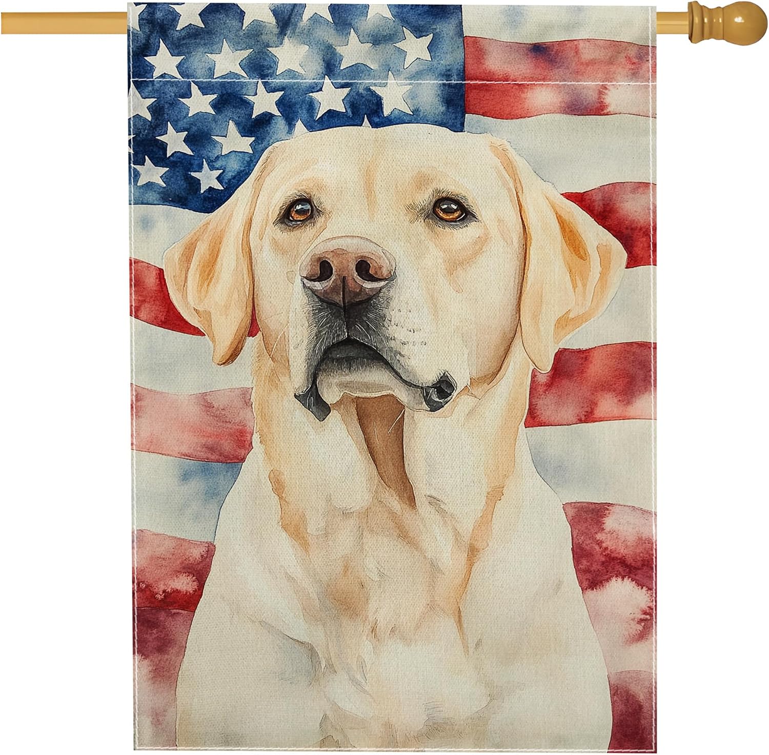Amazon.com : Patriotic Labrador Retriever Garden Flag, Yellow Dog ...