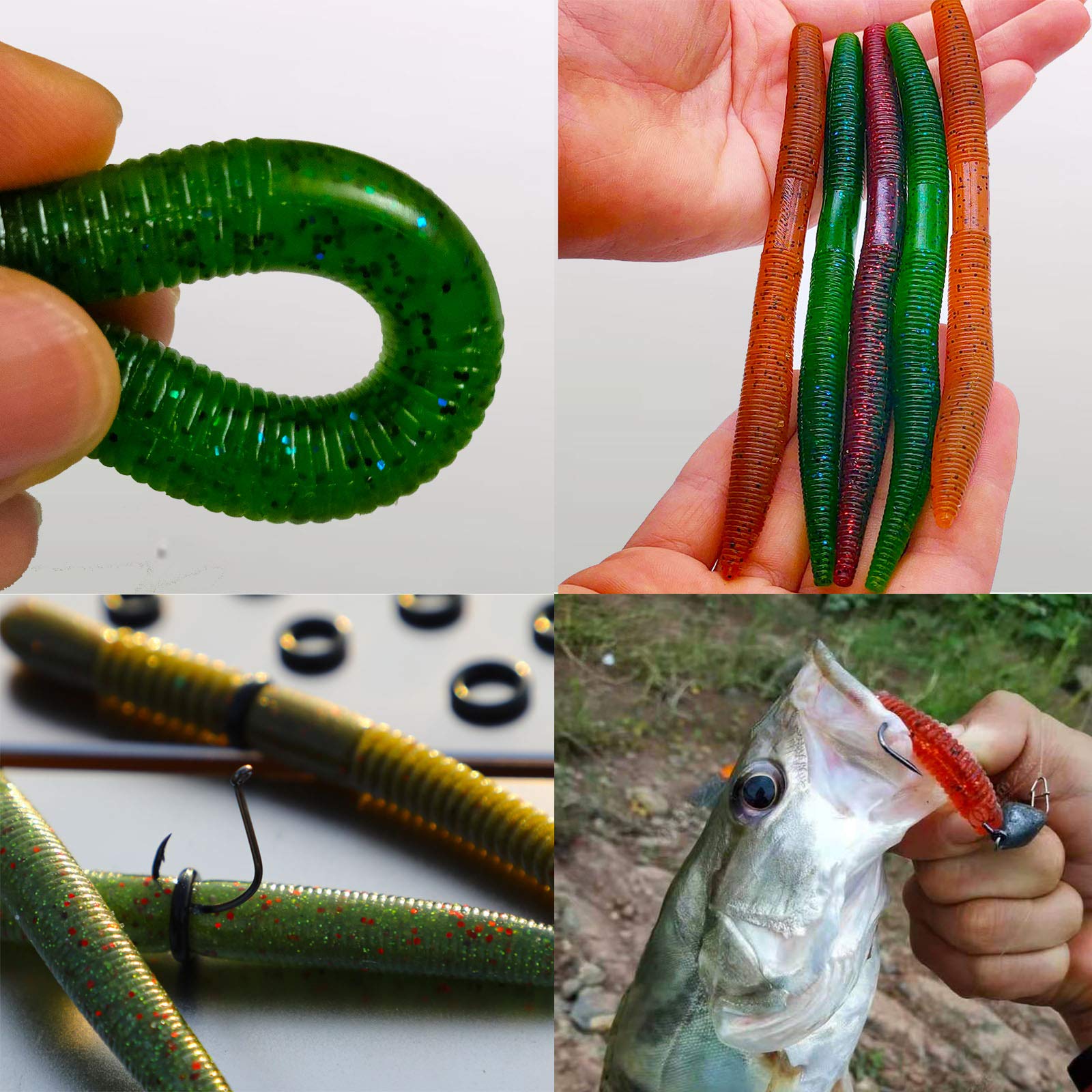 Bass Fishing Lures With Box Spinpoler Senko Worm 8cm 10.5cm For Neko ...