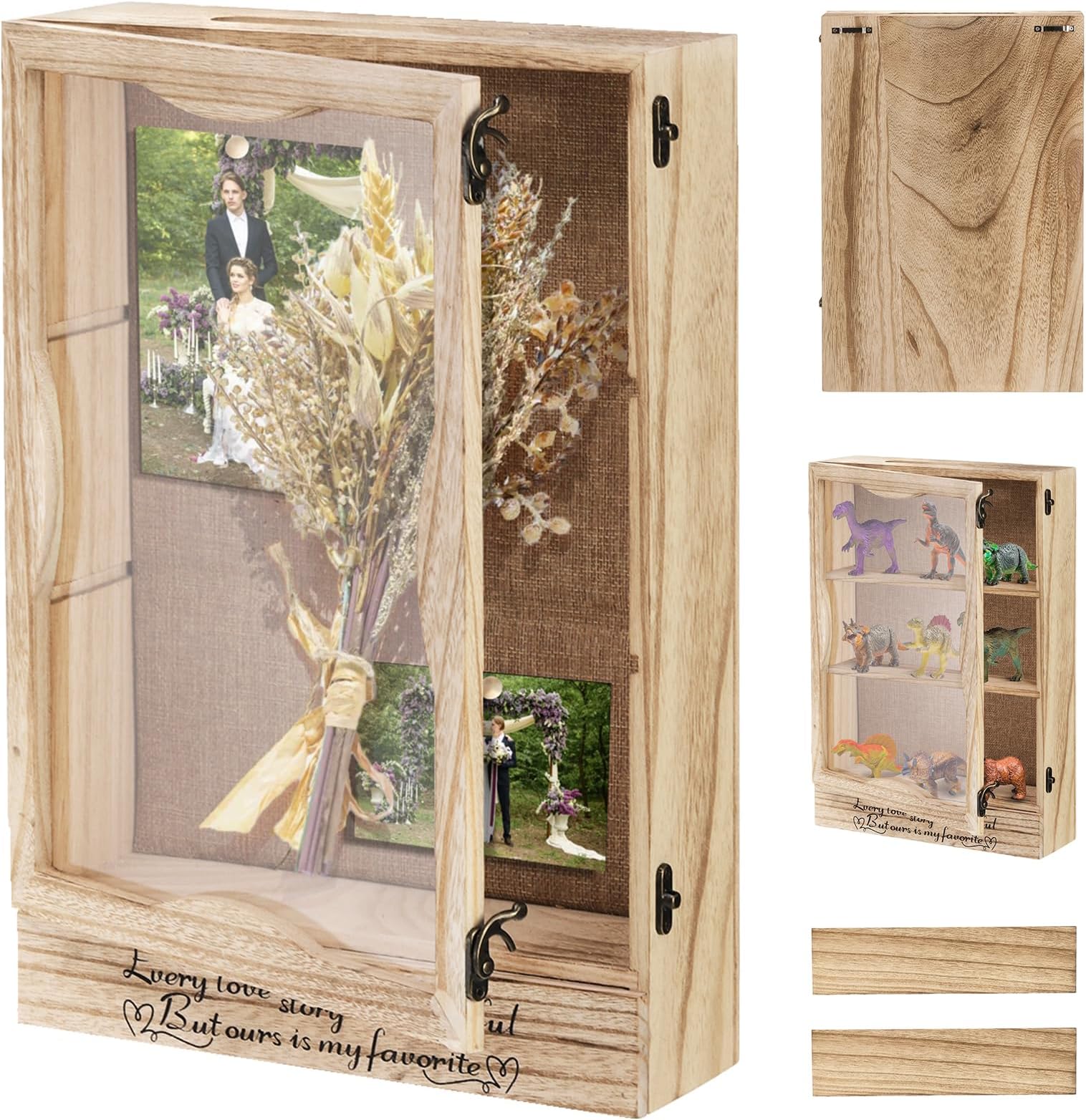 Amazon.com - Large Shadow Box with Shelves: 11 x 14 Shadow Boxes Frame ...