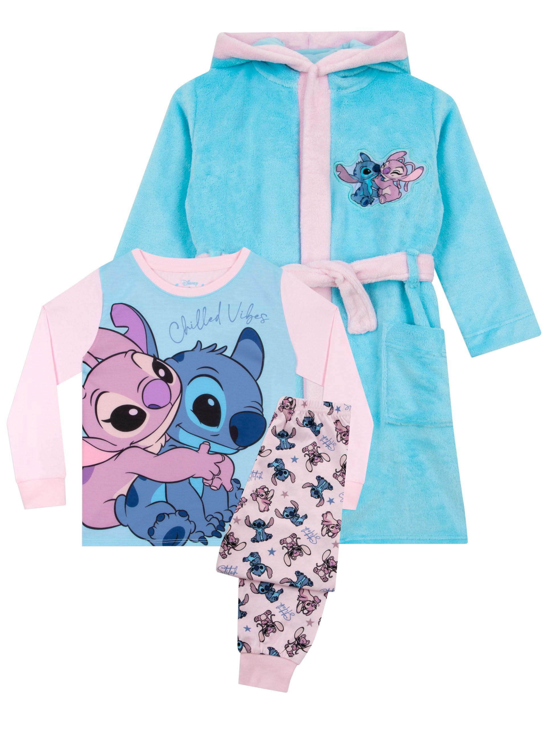 Disney Stitch Dressing Gown And Pyjama Set | Lilo And Stitch Pyjamas ...