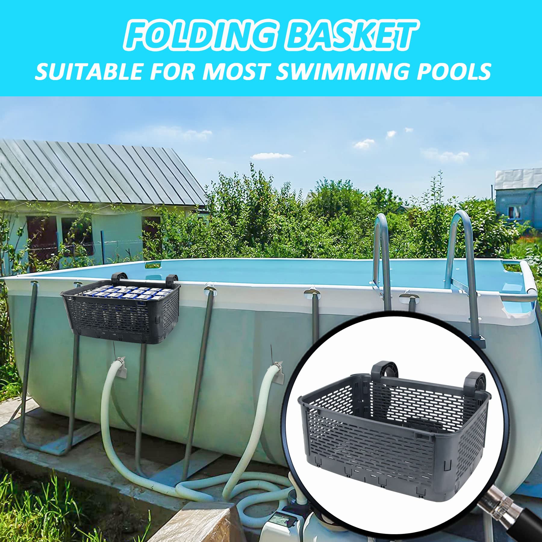 Snapklik.com : Magoog Poolside Storage Basket, Extra Large Pool Basket