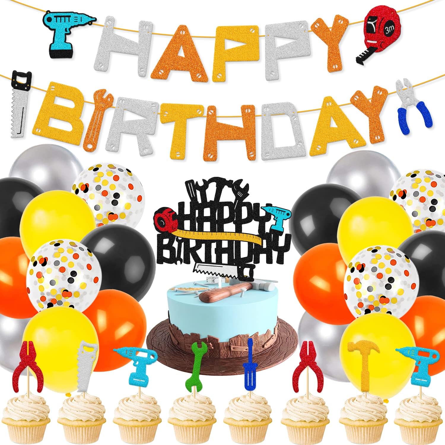 Amazon.com: Tools Hanging Party Decorations Tools Birthday Party Decor ...