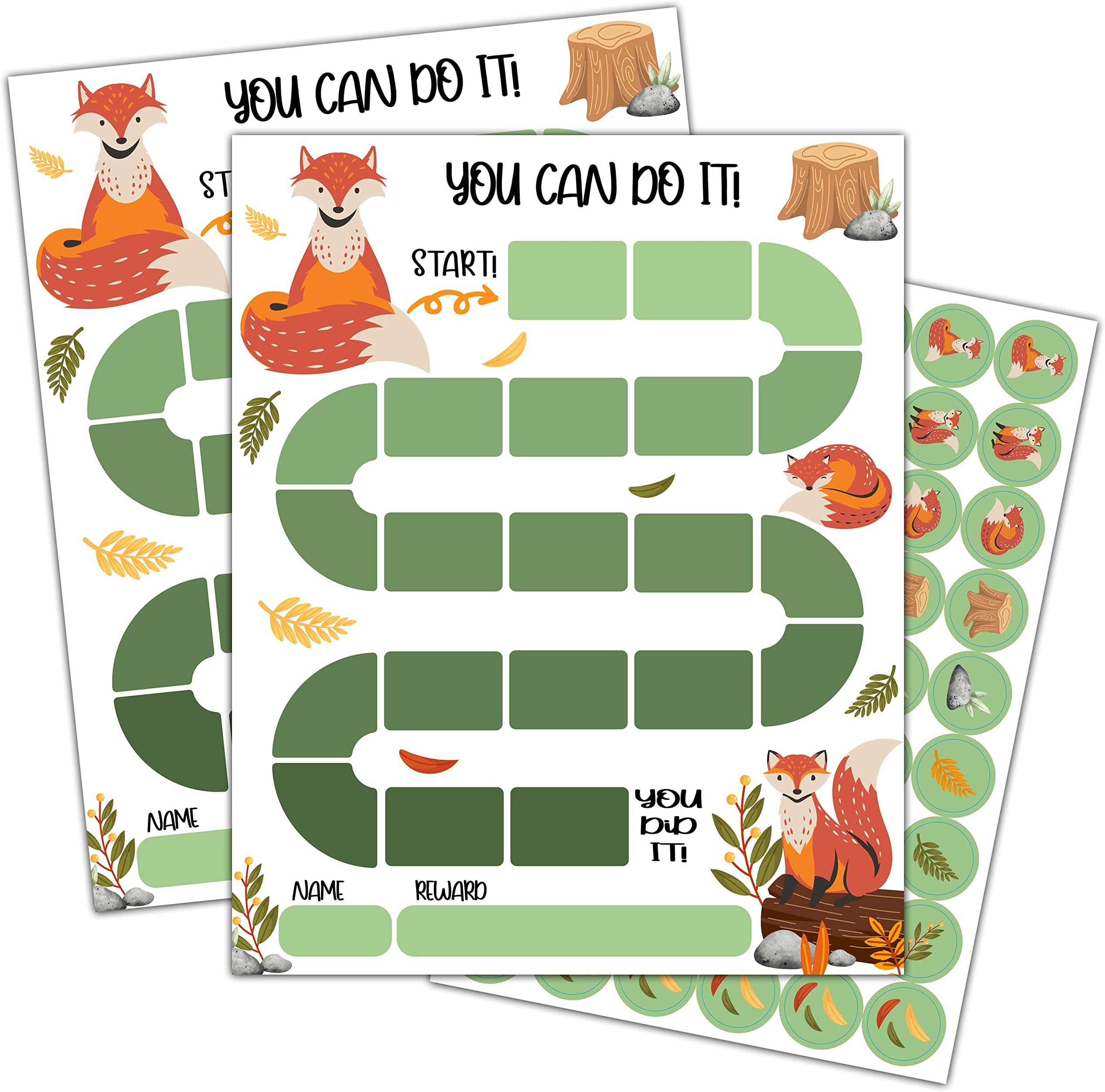 Amazon.com : Sun Rainbow Theme Reward Chart, 10 Kids Behavior Charts ...