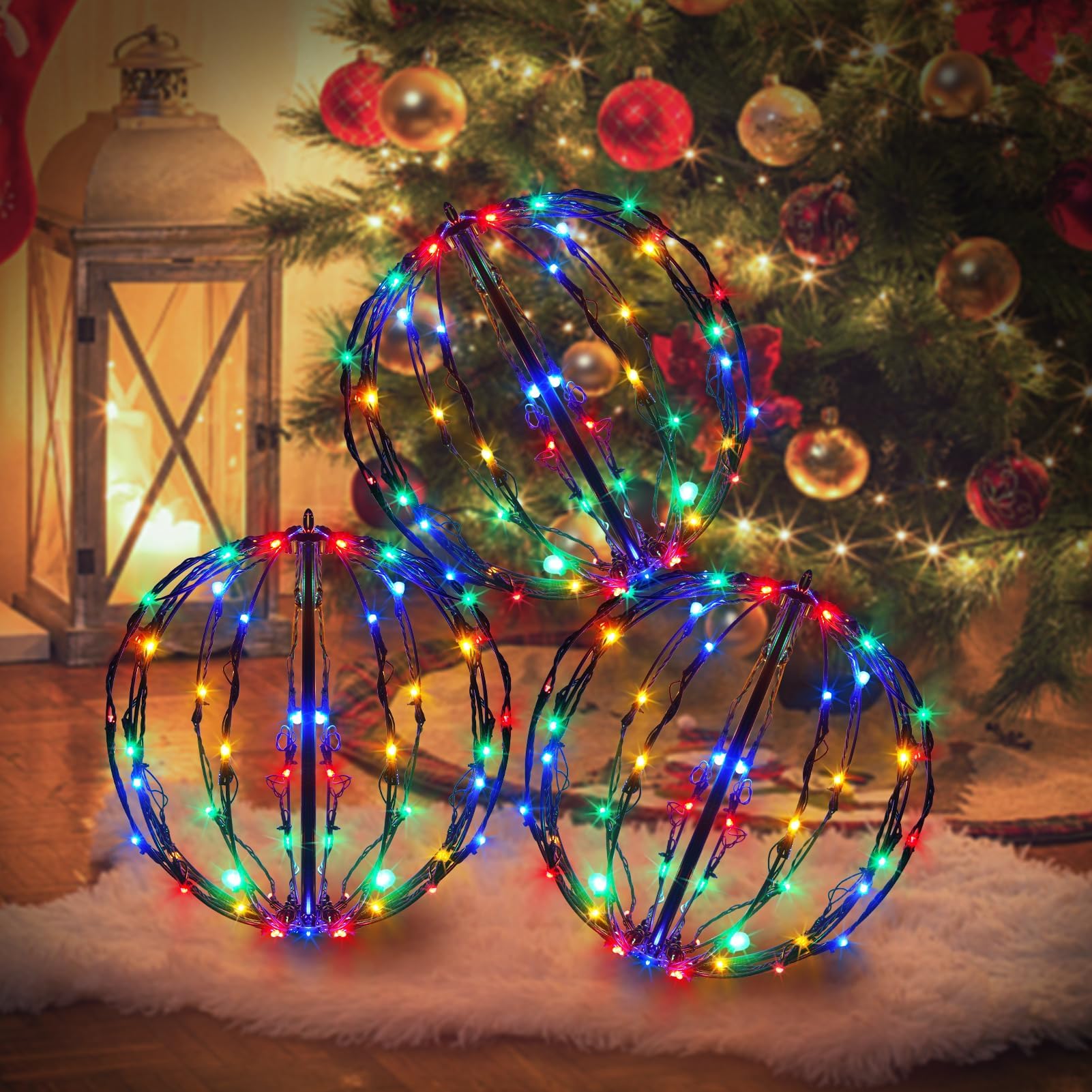 Amazon.com: KPROE 12 Inch LED Light Balls Outdoor Set of 3, Hanging ...
