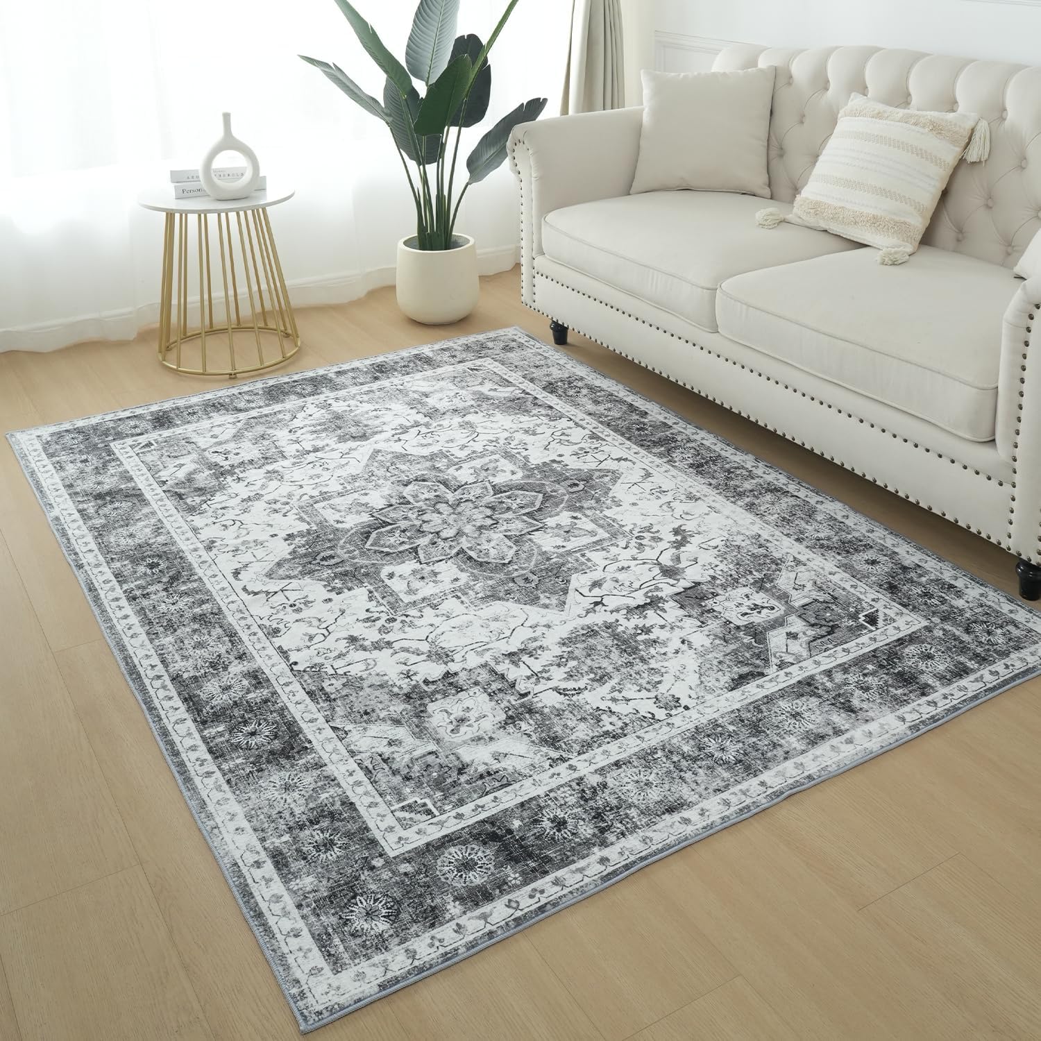 Amazon.com: Boho Area Rug - 4'x6' Area Rugs Vintage Design for Living ...