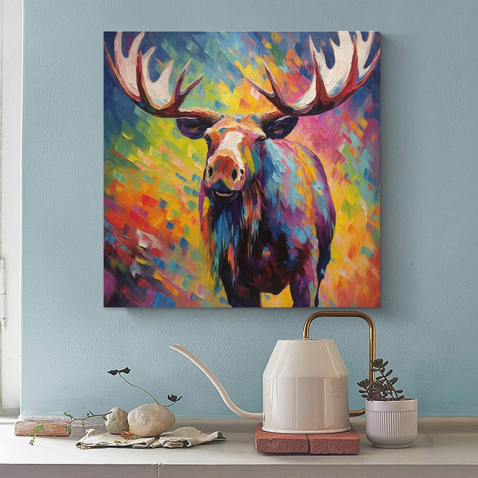 Moose Oil Painting