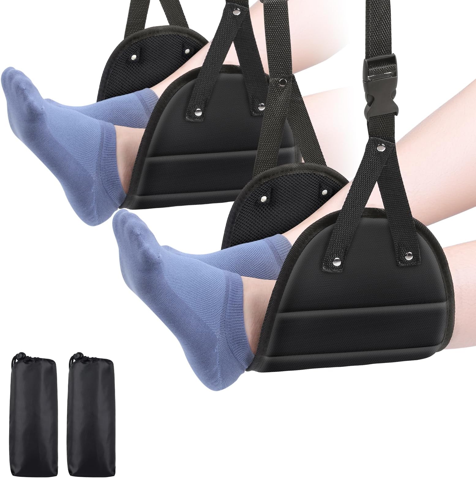 Amazon.com: CELYST Airplane Foot Hammock 2-Pack Travel Essentials ...