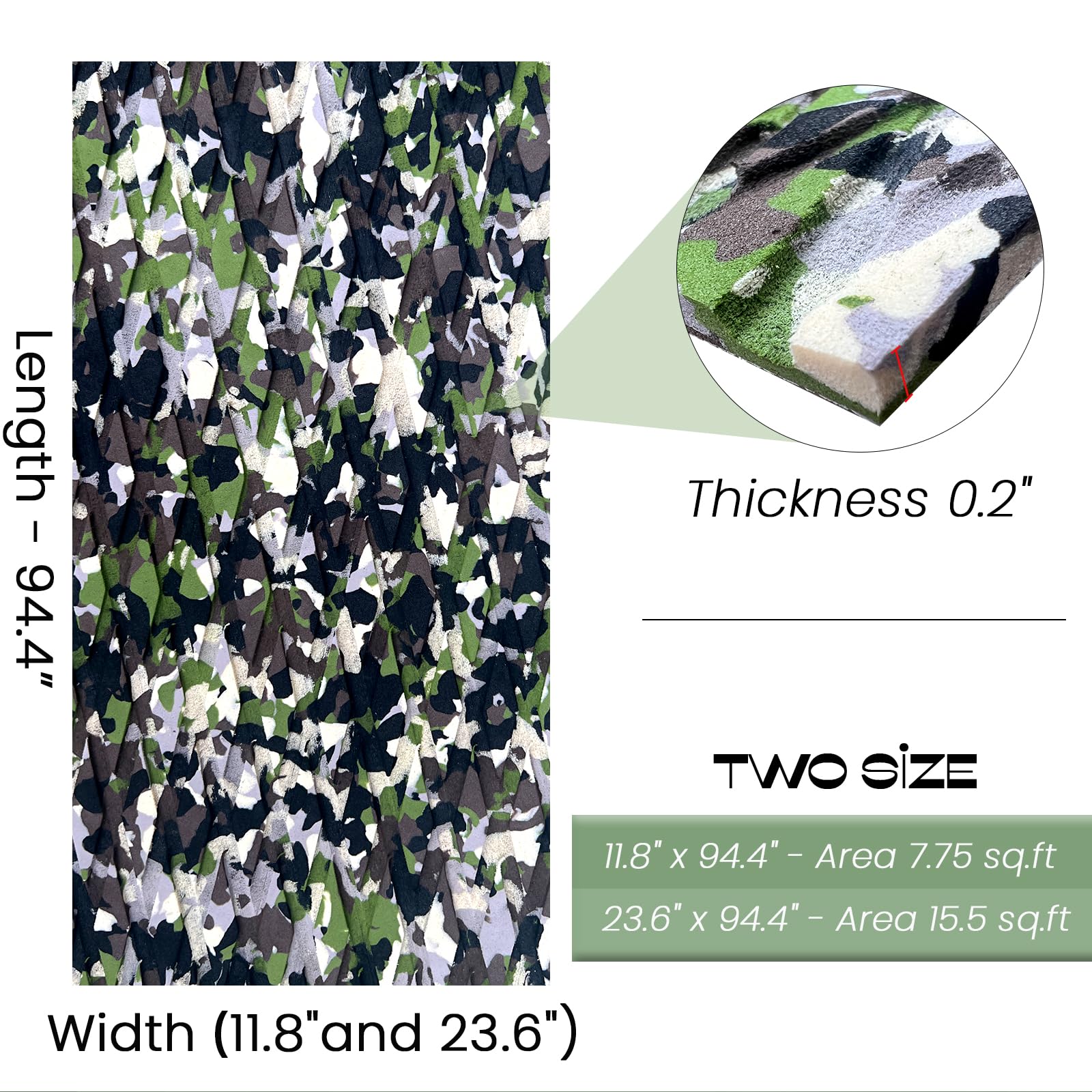 Snapklik.com : Camo Boat Flooring EVA Foam 472"x944" Self-Adhesive ...