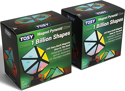 Amazon.com: TOSY Magnet Pyramid Glow - 1 Cube Transforms into 1 Billion ...