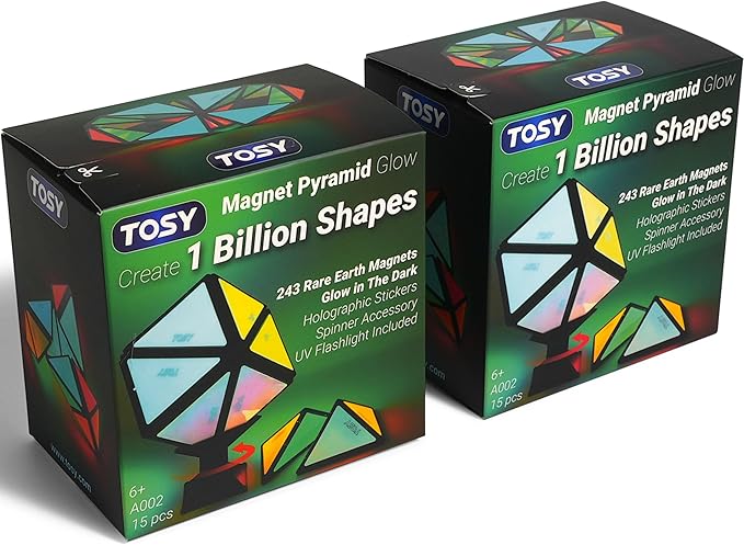 Amazon.com: TOSY Magnet Pyramid Glow - 1 Cube Transforms into 1 Billion ...