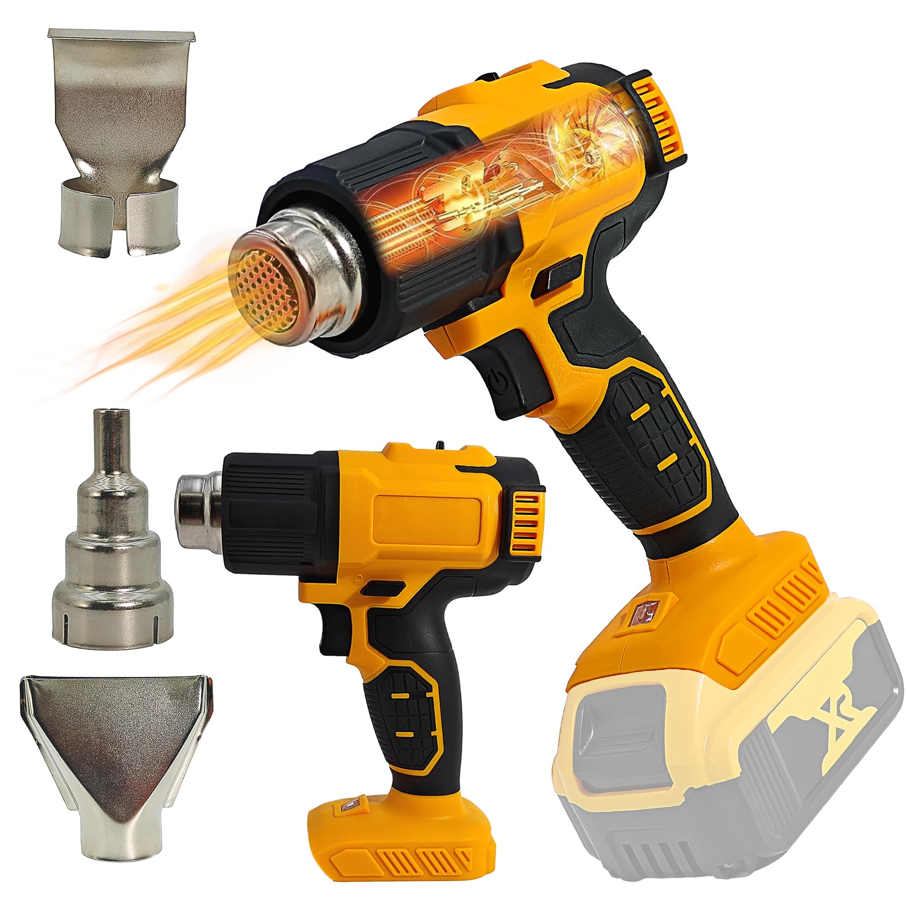 Cordless Heat Gun for Dewalt 20v Battery, 1022℉ Fast Heating Soldering ...